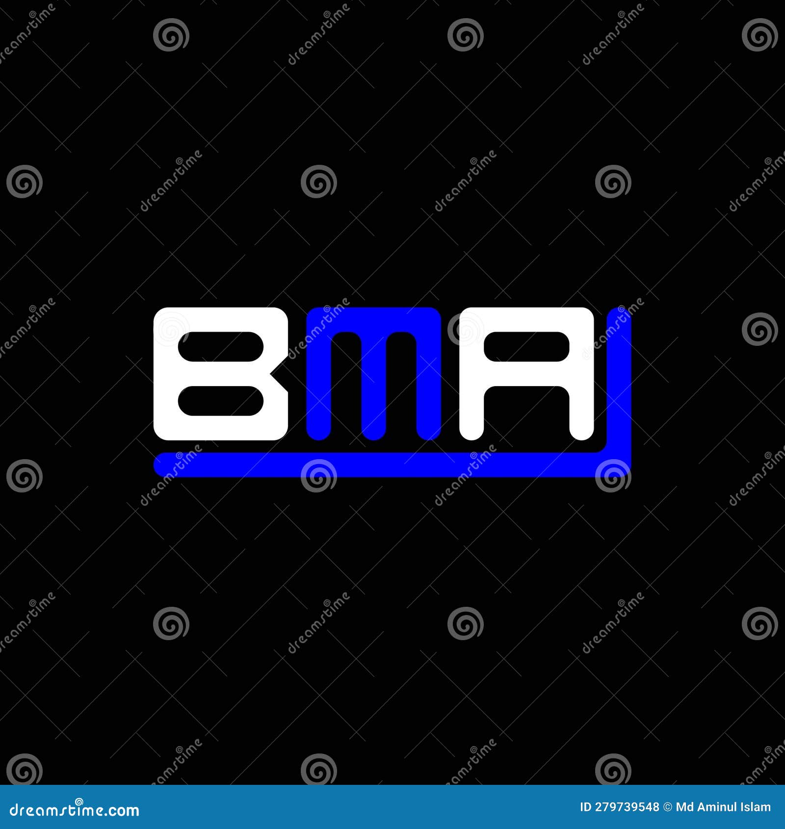 BMA Letter Logo Creative Design with Vector Graphic, BMA Stock Vector ...