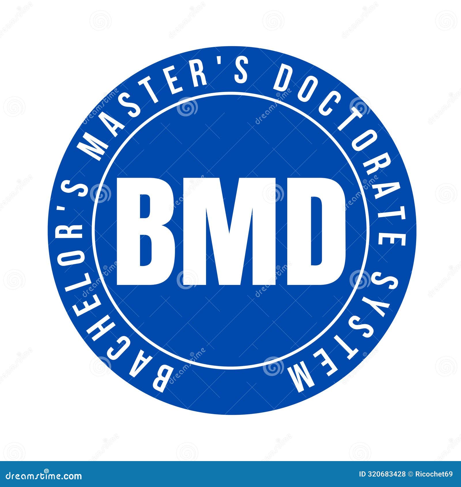 BMD Bachelor S Master S Doctorate System Symbol Stock Illustration ...