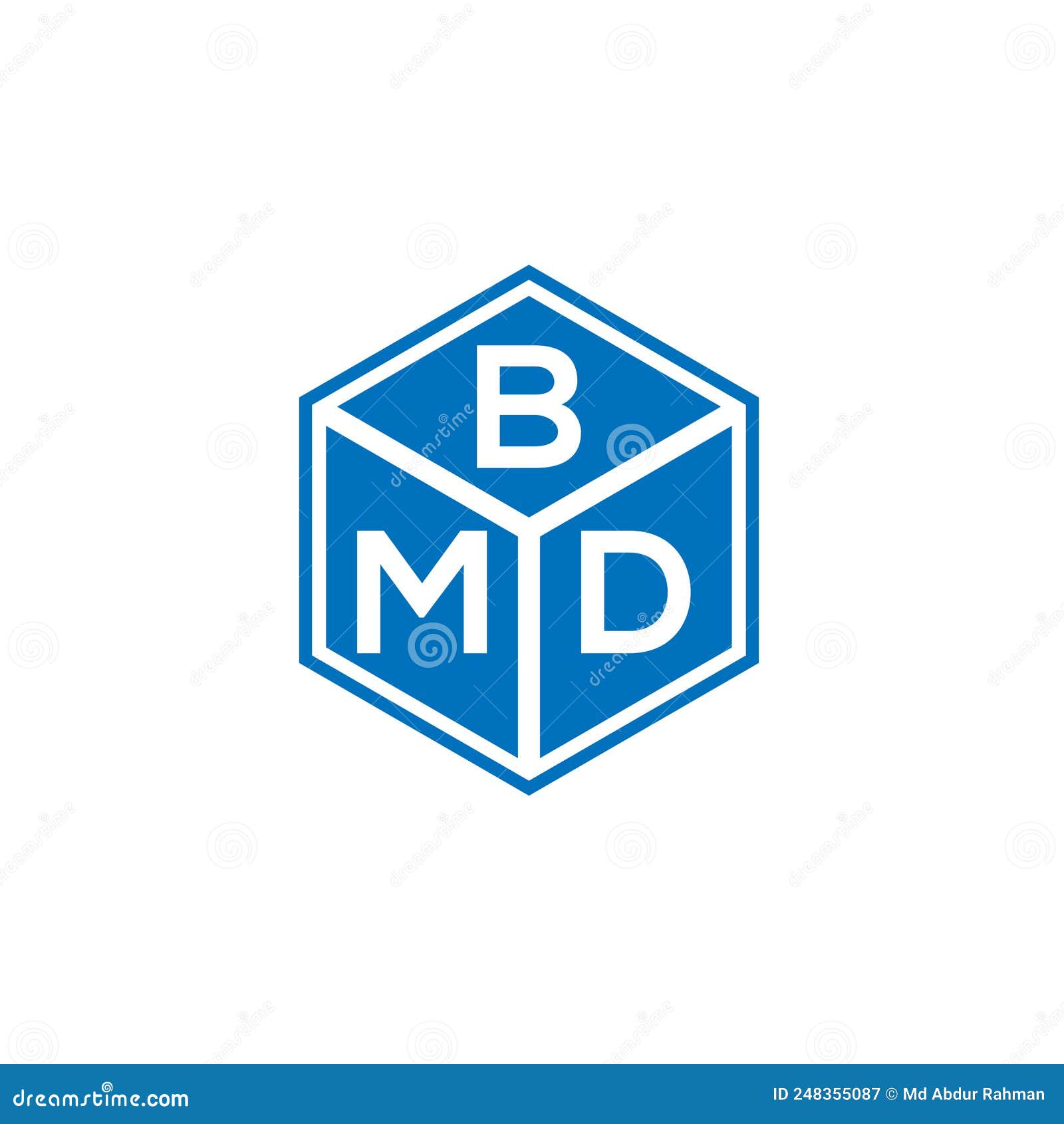 BMD Letter Logo Design on Black Background. BMD Creative Initials ...