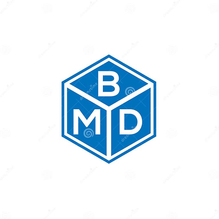 BMD Letter Logo Design on Black Background. BMD Creative Initials ...