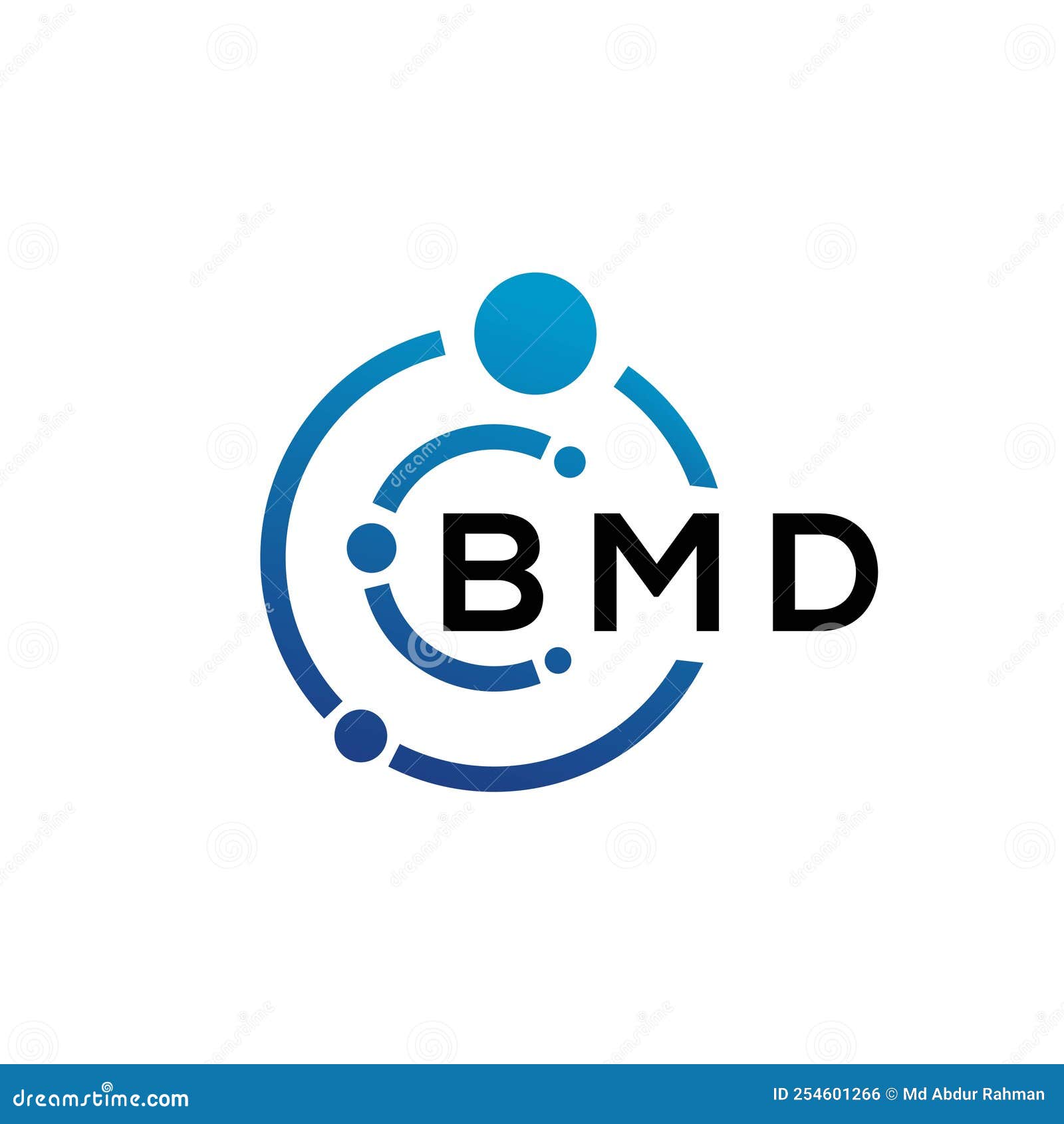 BMD Letter Logo Design On White Background. BMD Creative Initials ...