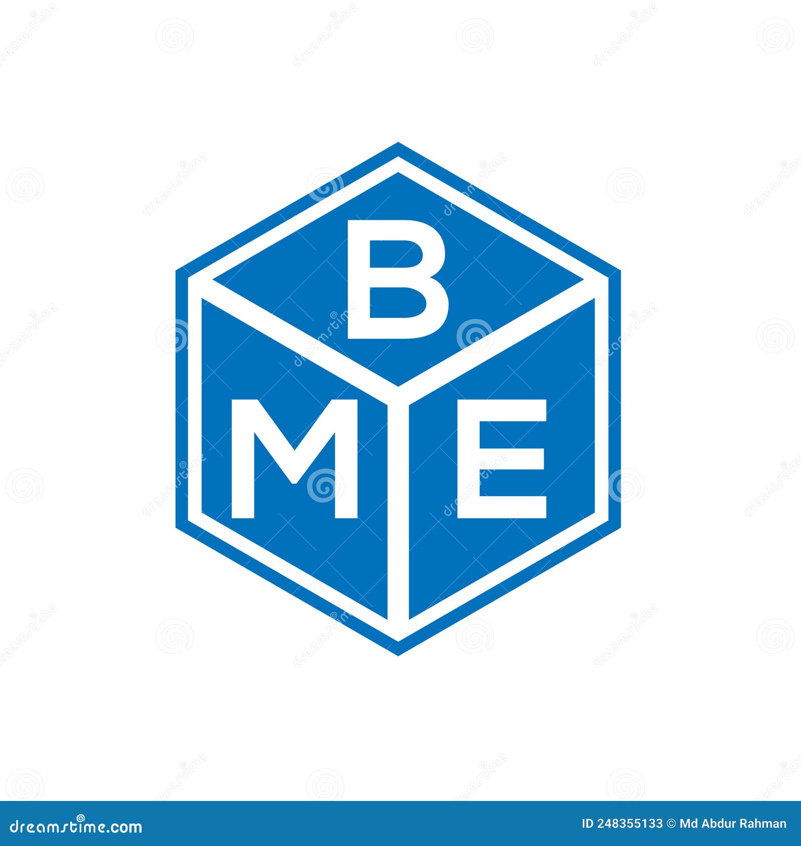 BME Letter Logo Design on Black Background. BME Creative Initials ...