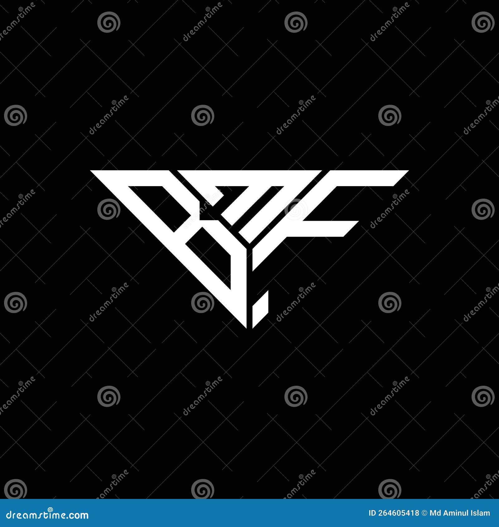 BMF Letter Logo Creative Design with Vector Graphic, Stock Vector ...