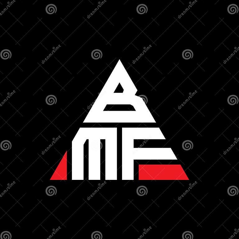 BMF Triangle Letter Logo Design with Triangle Shape. BMF Triangle Logo ...