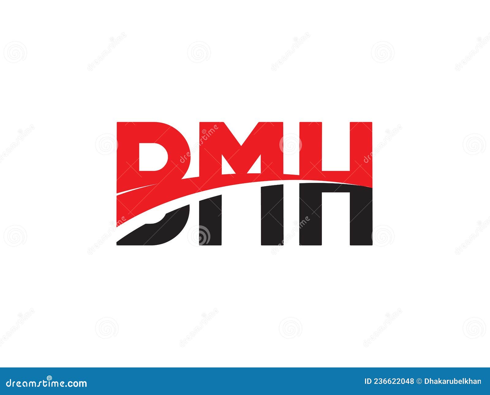 BMH Letter Initial Logo Design Vector Illustration Stock Vector ...