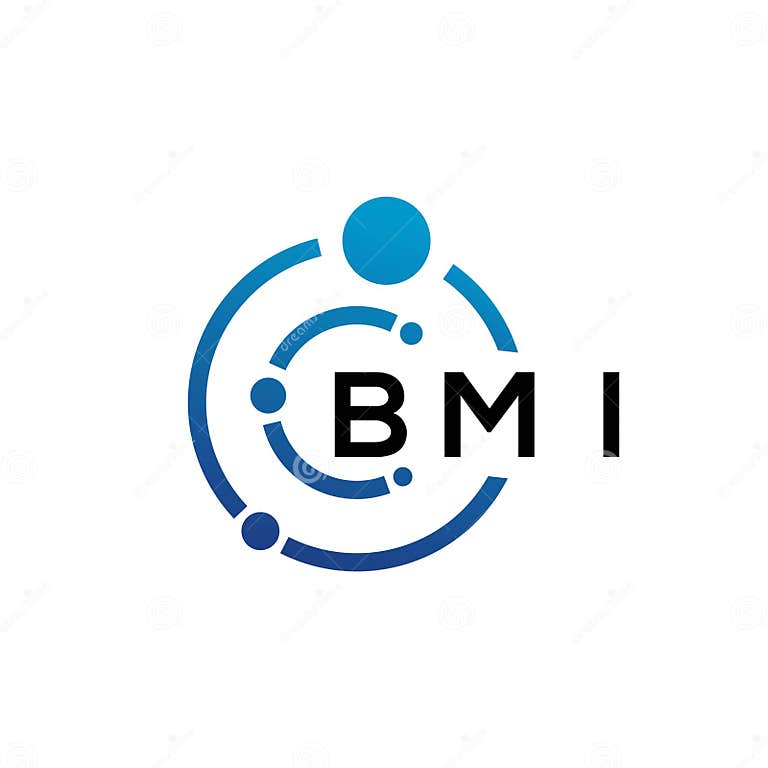 BMI Letter Logo Design on White Background. BMI Creative Initials ...