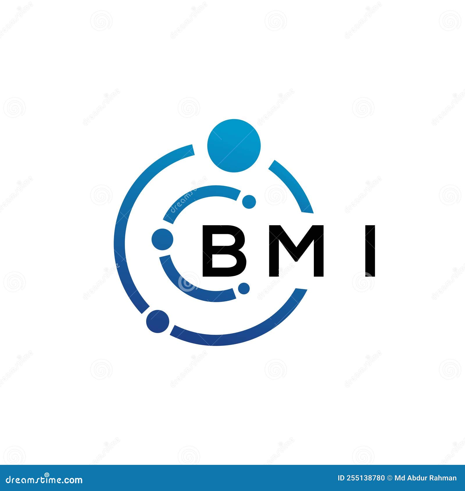 BMI Letter Logo Design on White Background. BMI Creative Initials ...