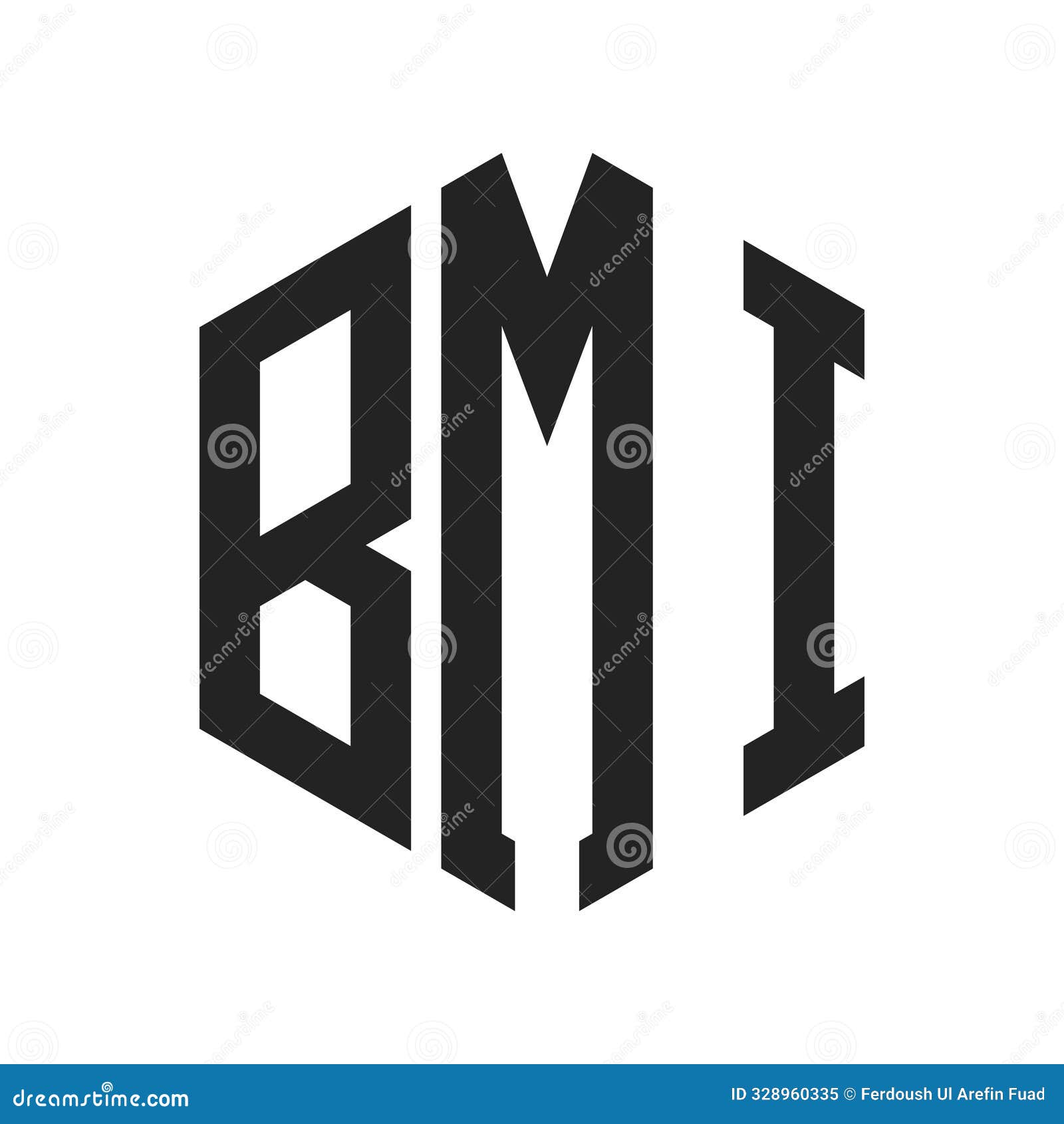 BMI Logo Design. Initial Letter BMI Monogram Logo Using Hexagon Shape ...