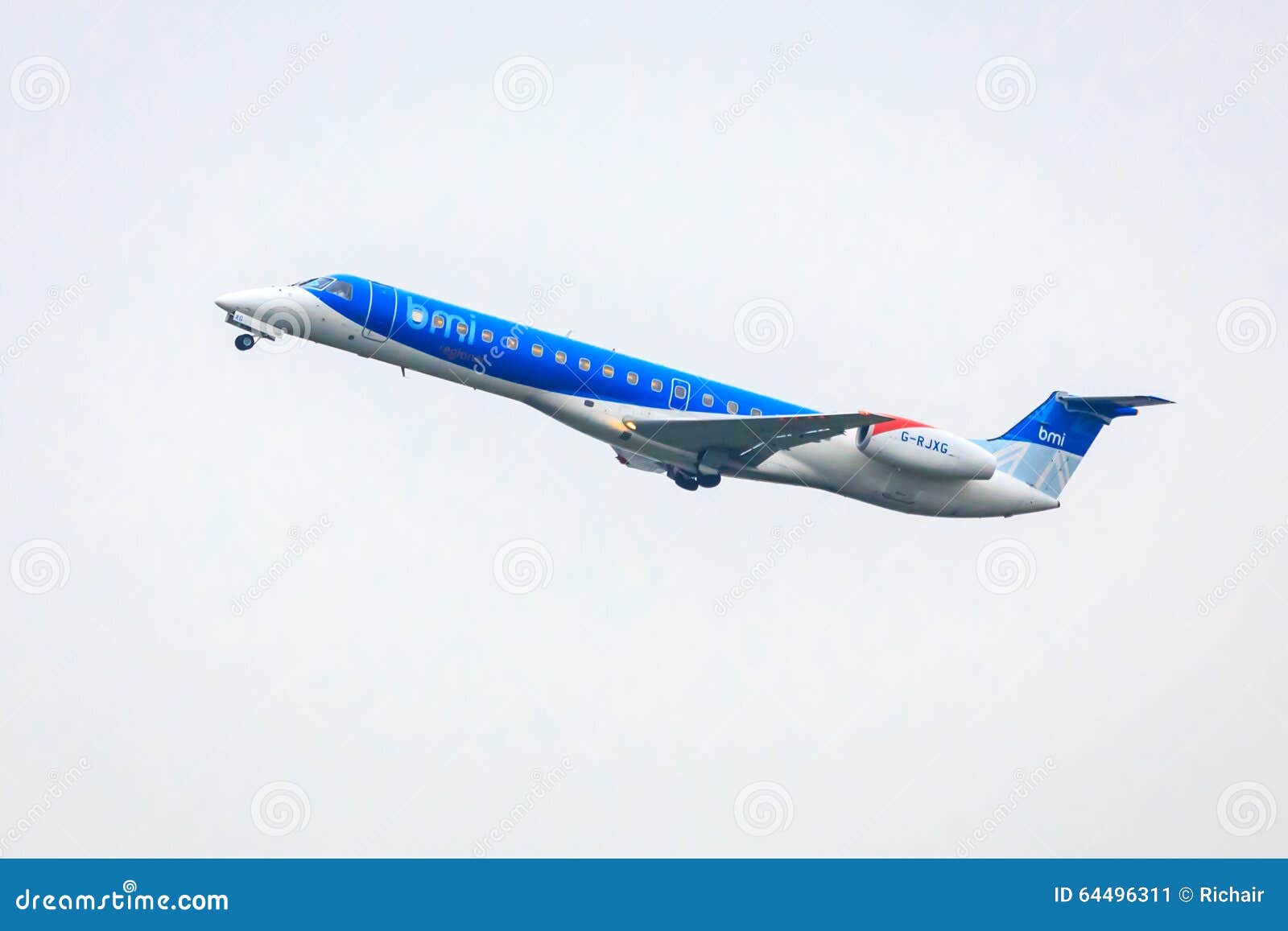 BMI Regional Embraer 145 editorial photo. Image of transport - 64496311