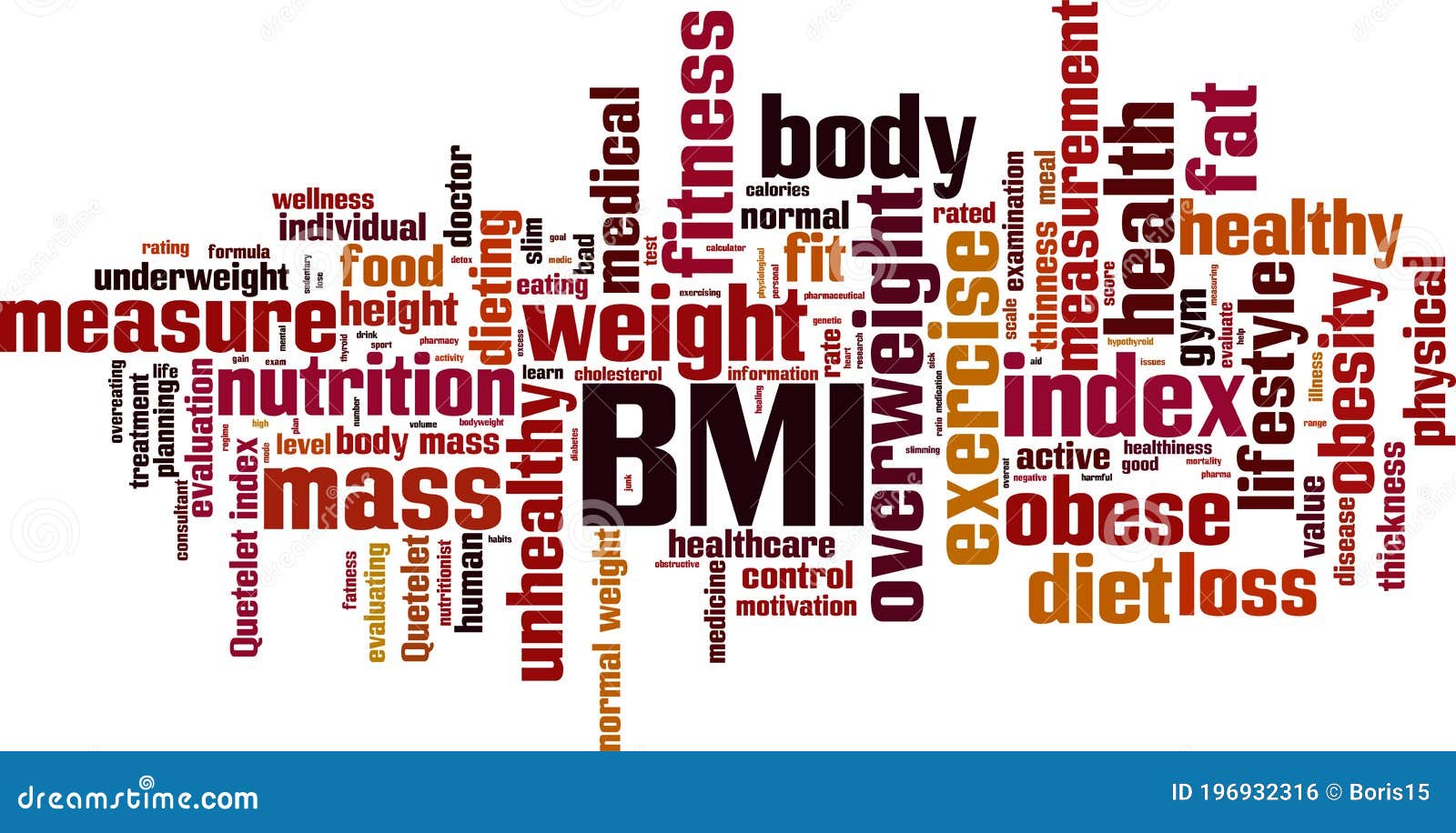 BMI word cloud stock vector. Illustration of planning - 196932316
