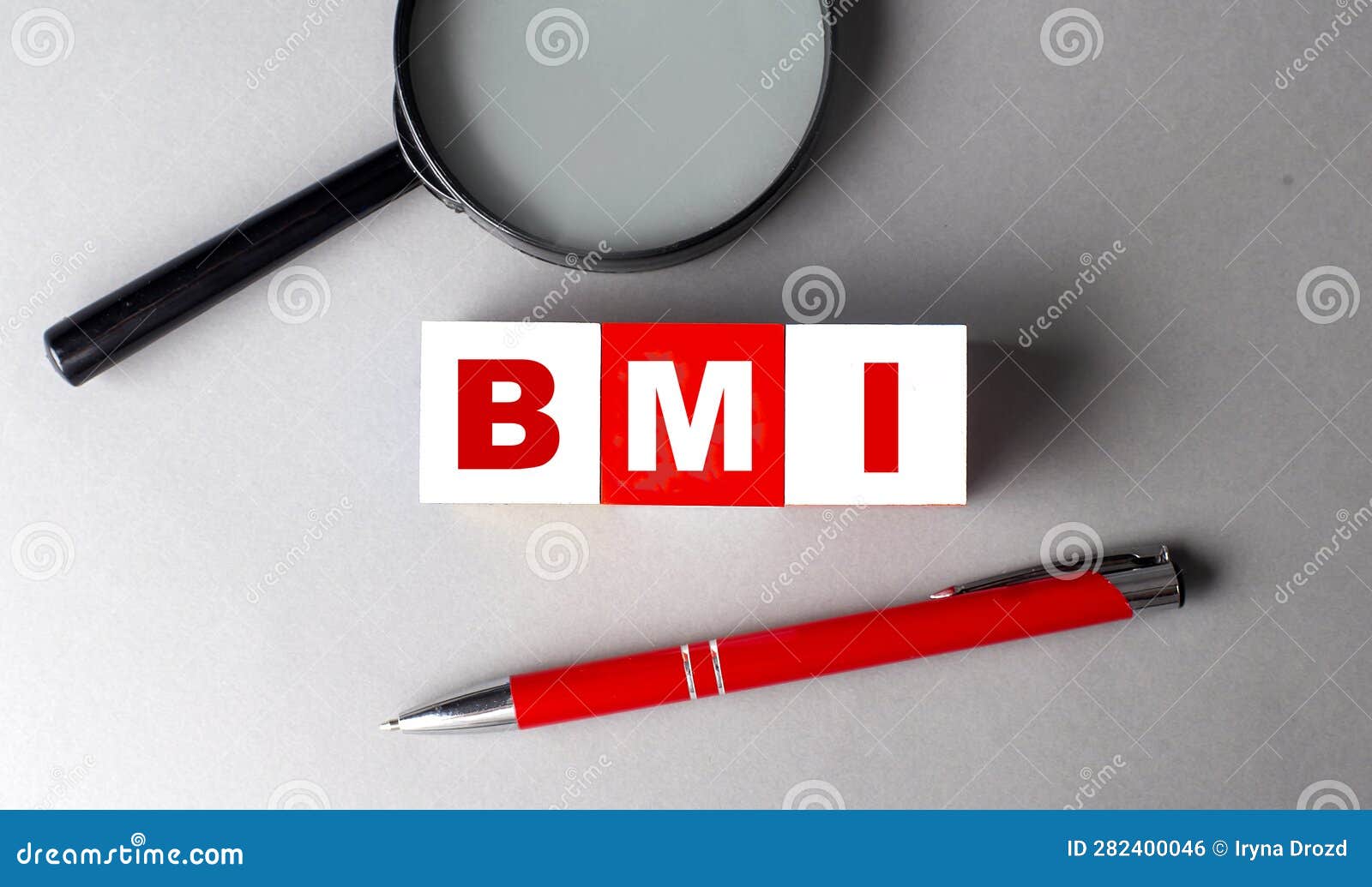 BMI Word on Wooden Cubes with Pen and Magnifier Stock Photo - Image of ...