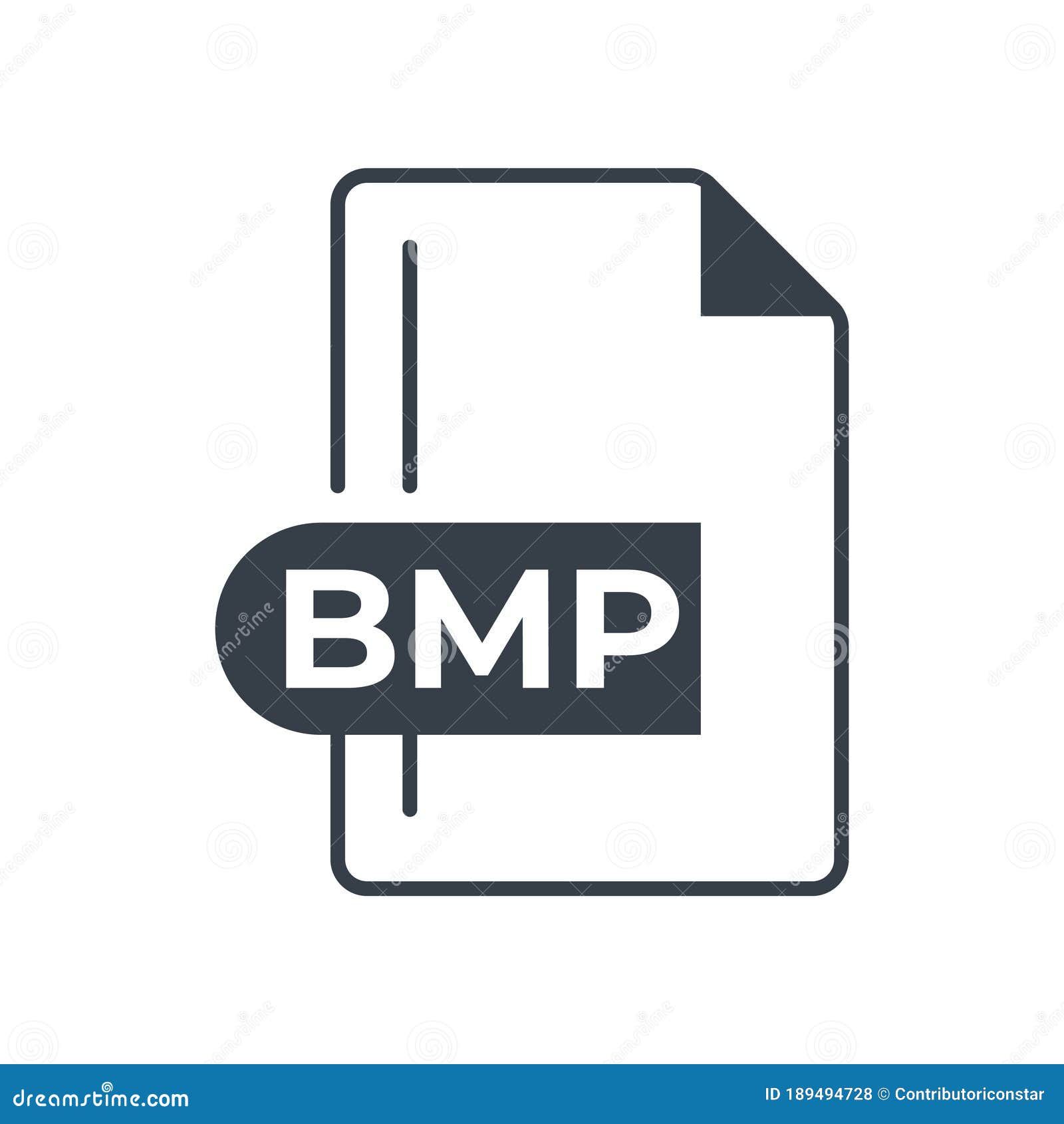 Bmp-Dateiformatikone. Bitmap-Bild-Dateiextensionslinie Symbol Vektor ...