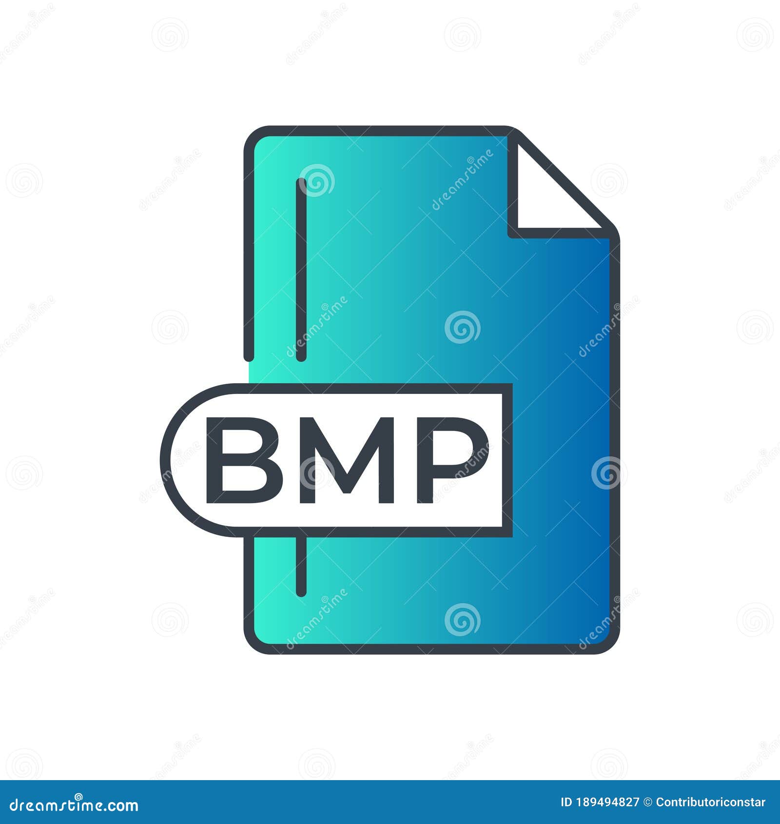 Bmp-Dateiformatikone. Gradiant Ikone Der Bitmap-Bild-Dateiextension ...