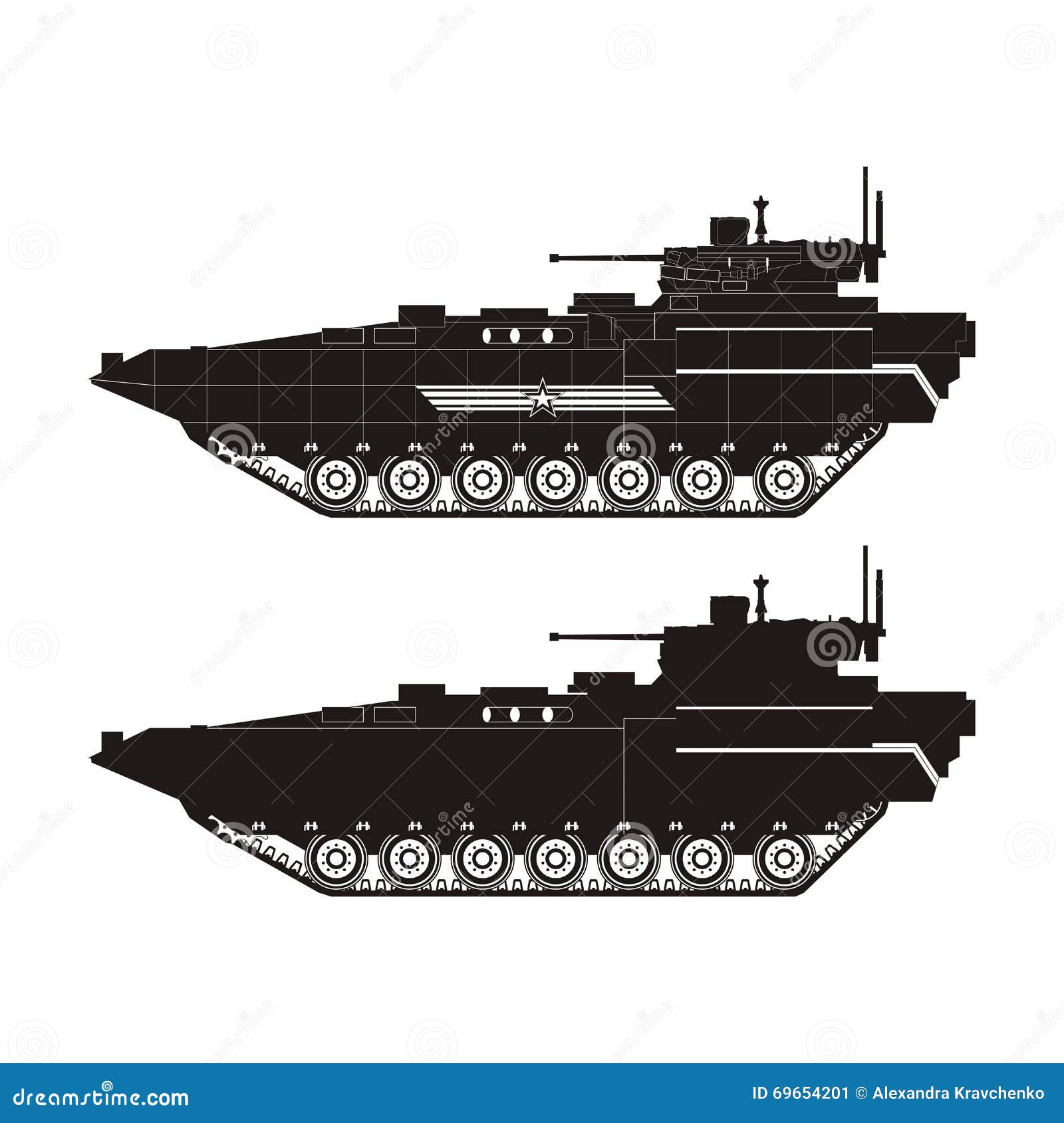 BMP de Armata ilustración del vector. Ilustración de silueta - 69654201