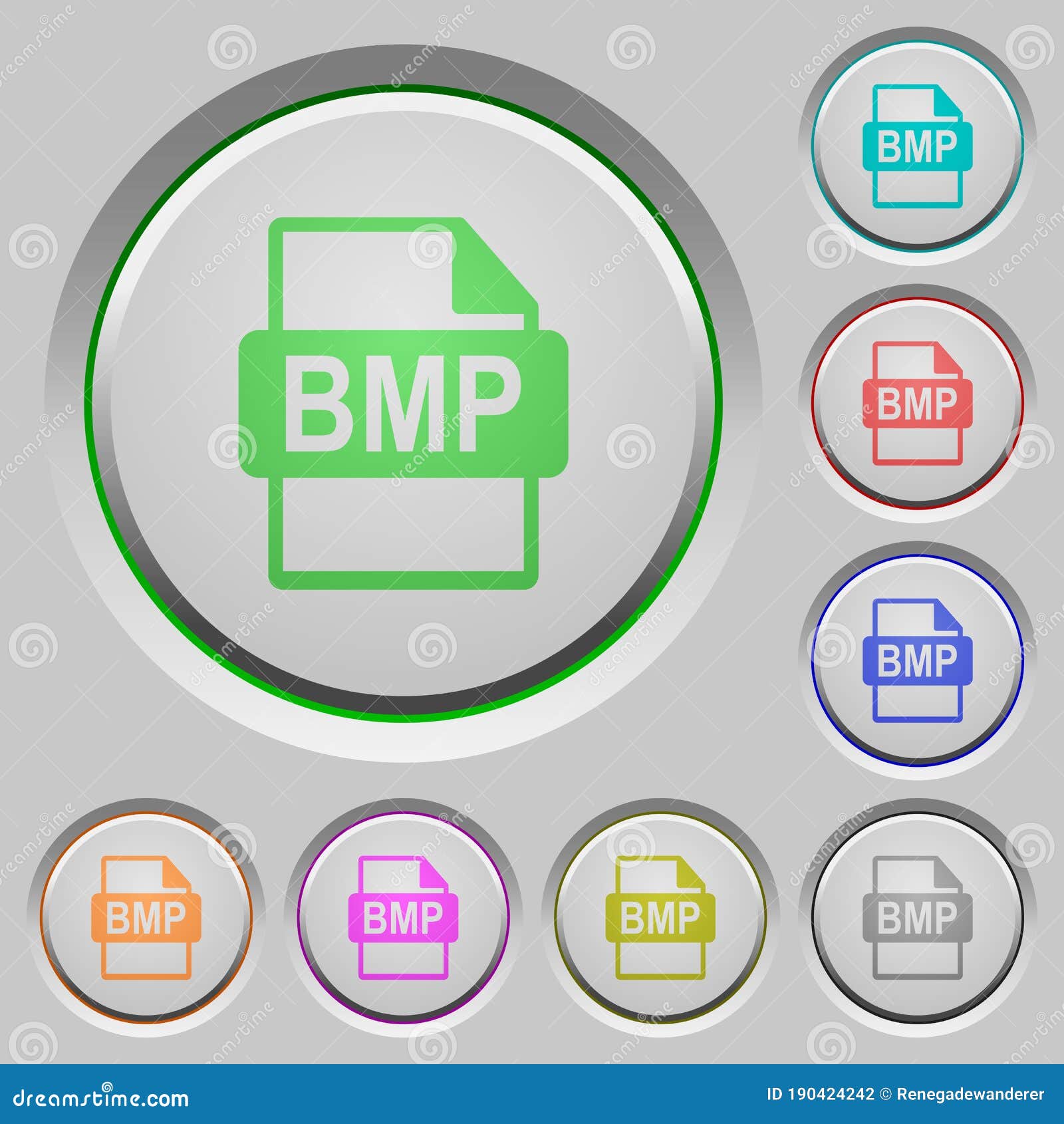 BMP File Format Push Buttons Stock Vector - Illustration of filetype ...