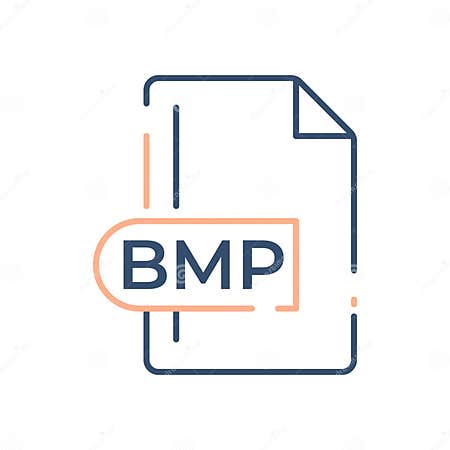 BMP File Format Icon. Bitmap Image File Extension Line Icon Stock ...