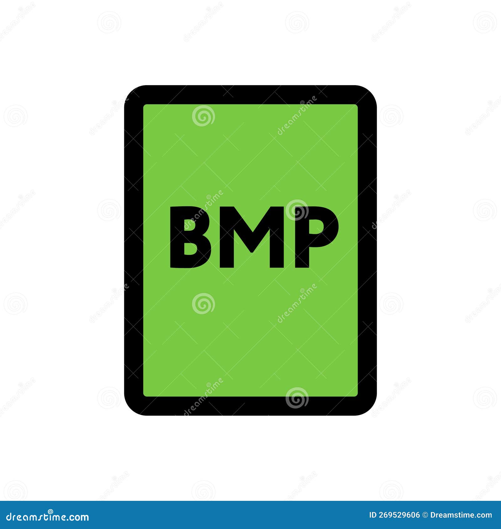 BMP File Icon Line Isolated on White Background. Black Flat Thin Icon ...
