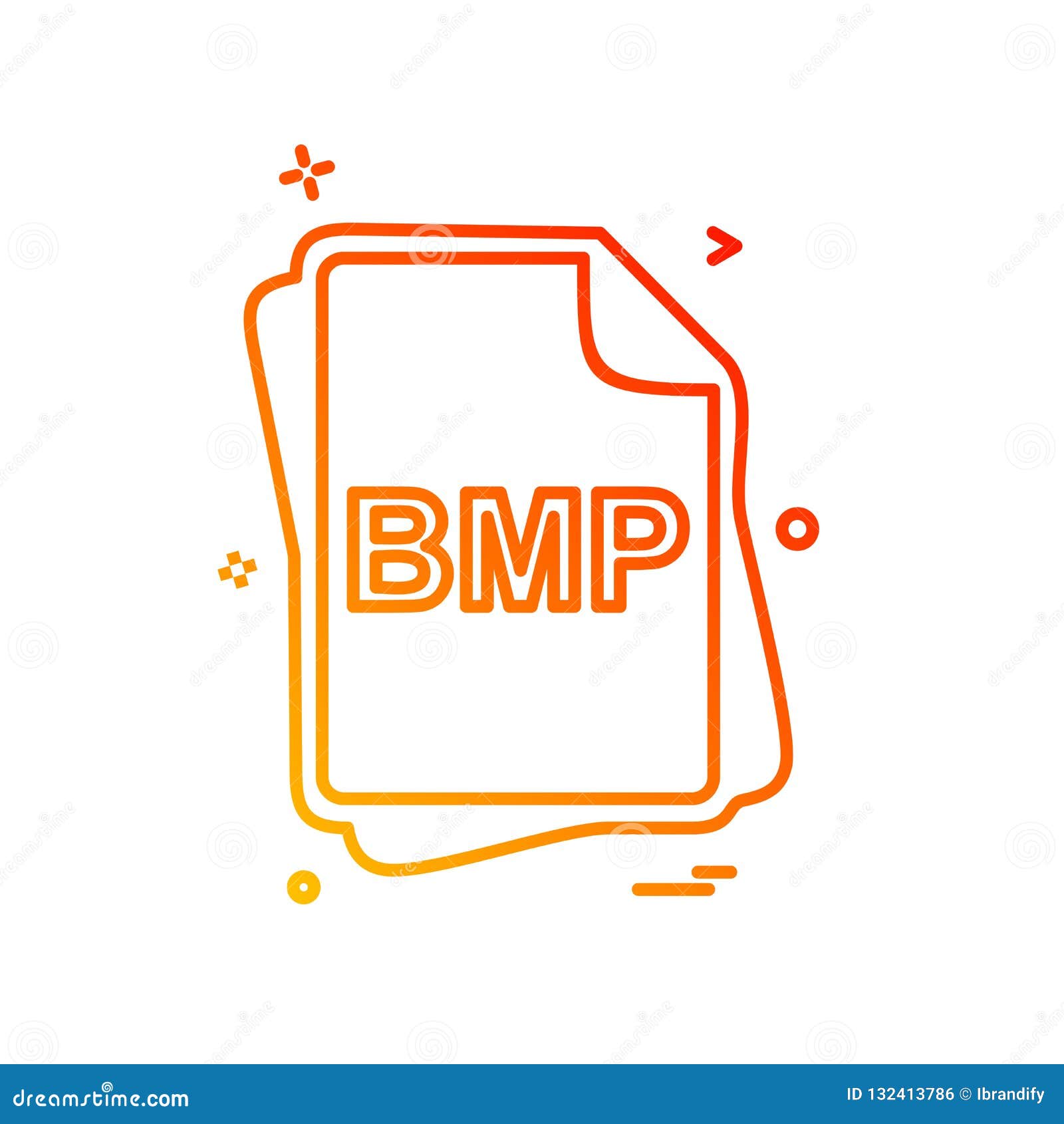 BMP File Type Icon Design Vector Stock Vector - Illustration of office ...