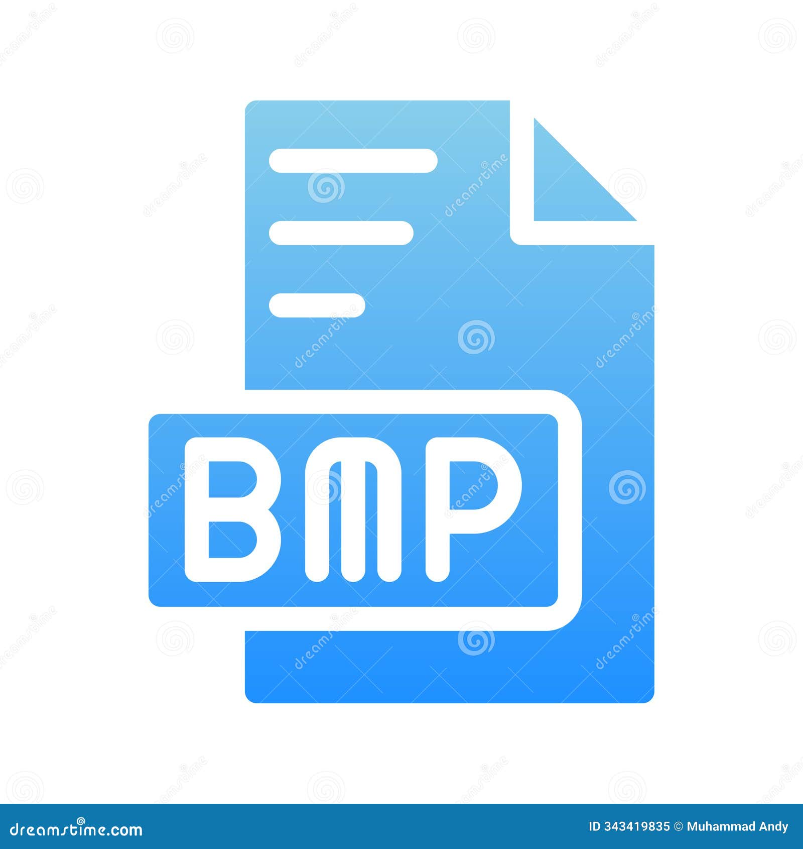 Bmp Gradient Document Icons for Various File Types Stock Vector ...