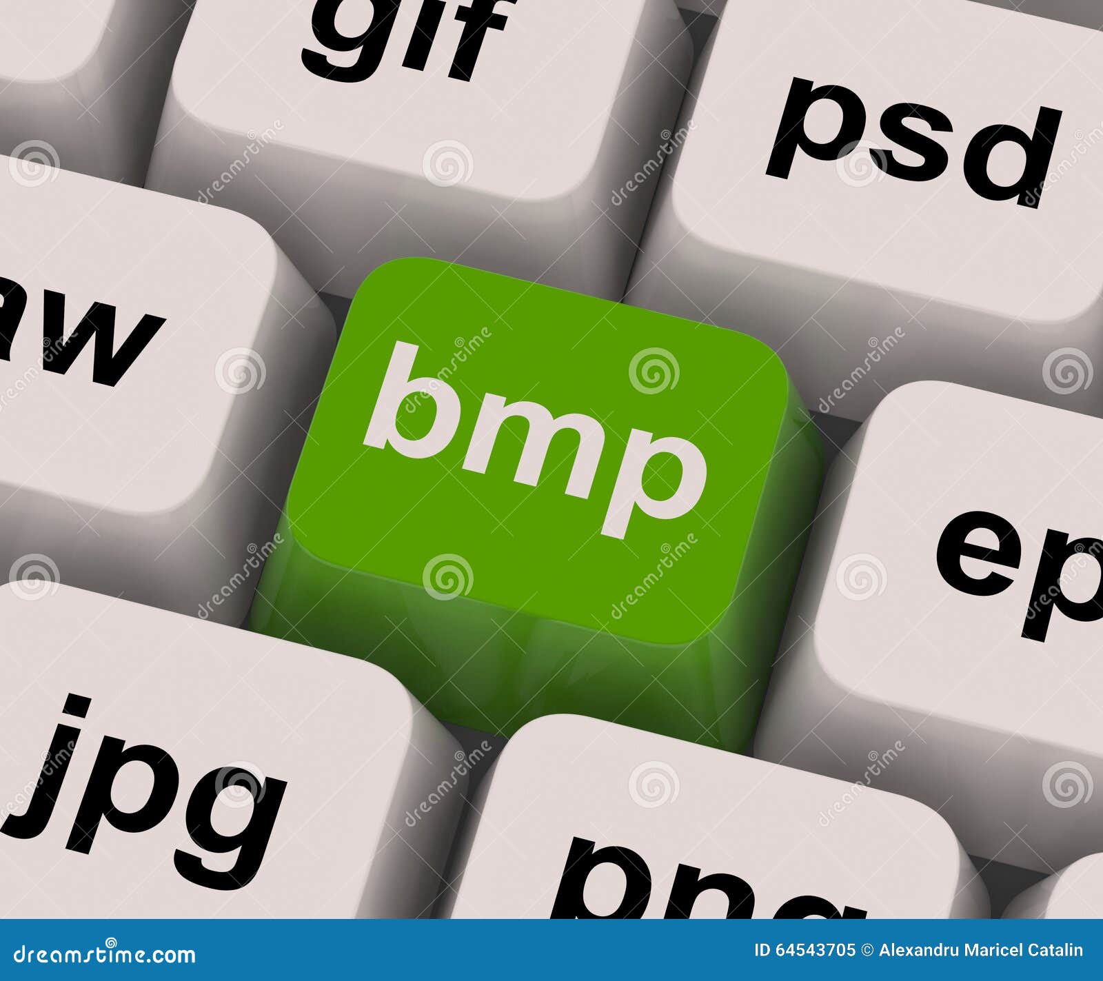 Bmp Key Shows Bitmap Format for Images Stock Image - Image of standard ...