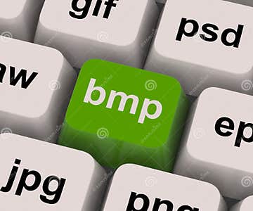 Bmp Key Shows Bitmap Format for Images Stock Image - Image of standard ...