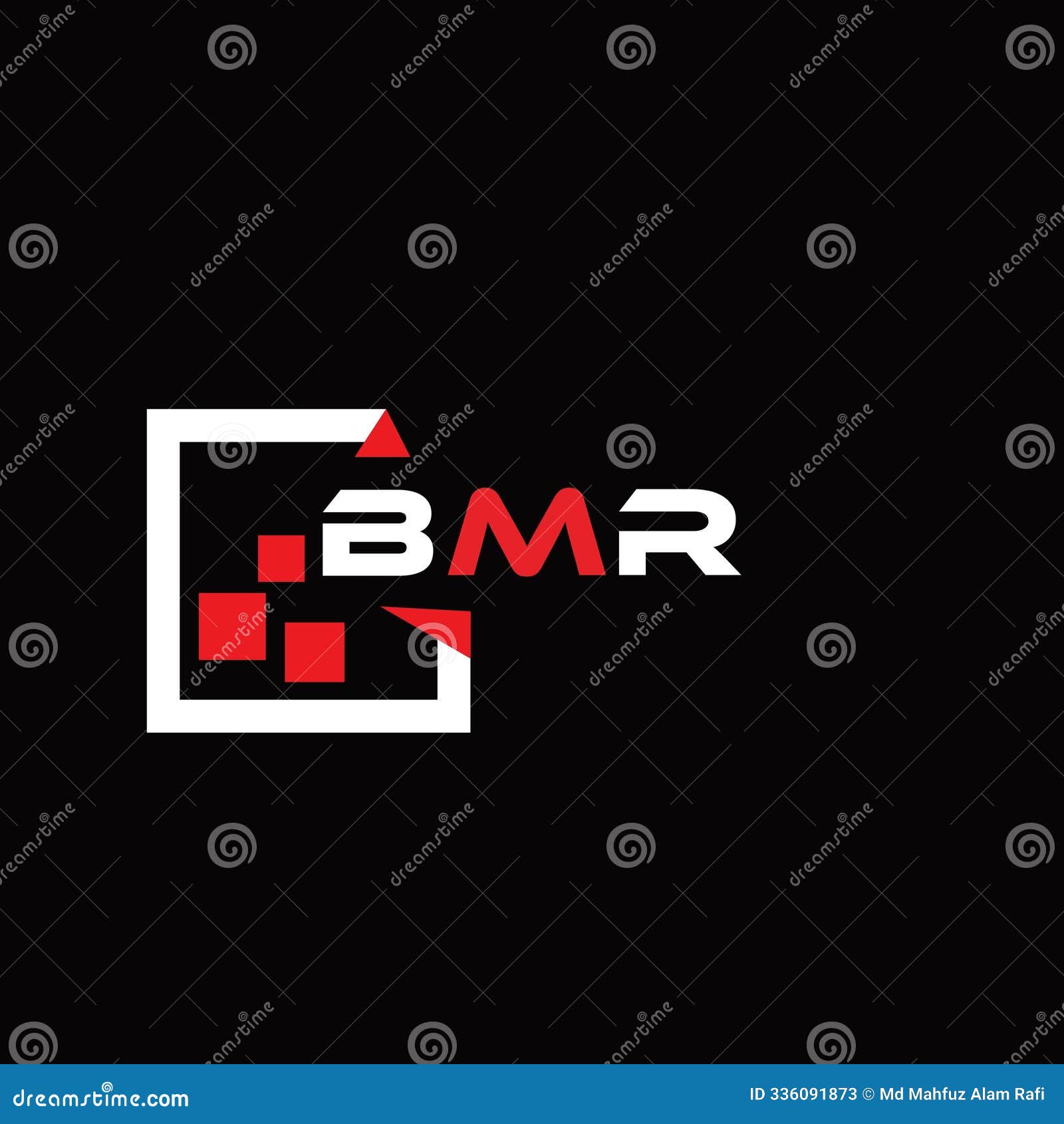 BMR Creative Minimalist Letter Logo. BMR Unique Vector Initials ...
