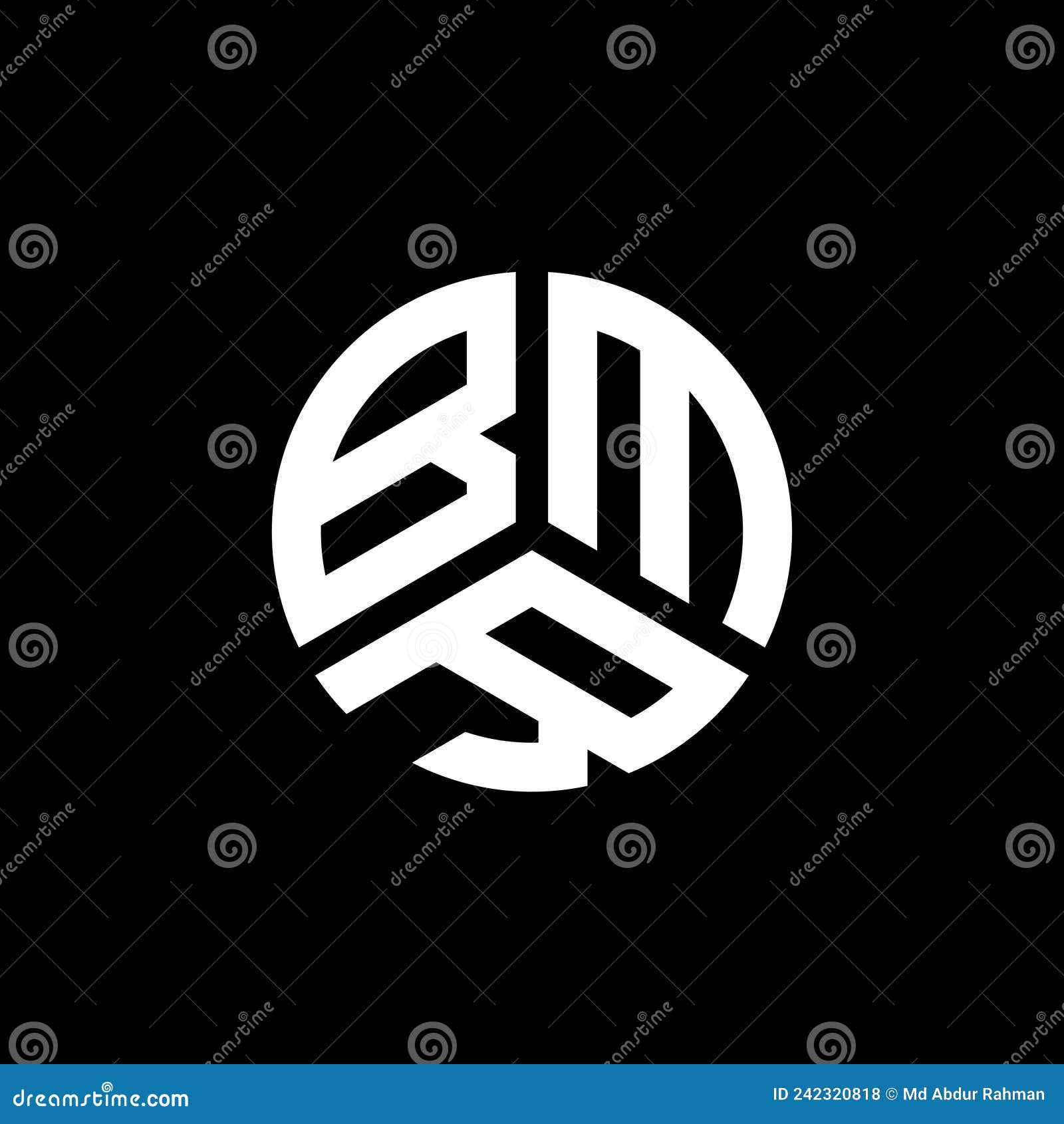 BMR Letter Logo Design on White Background. BMR Creative Initials ...