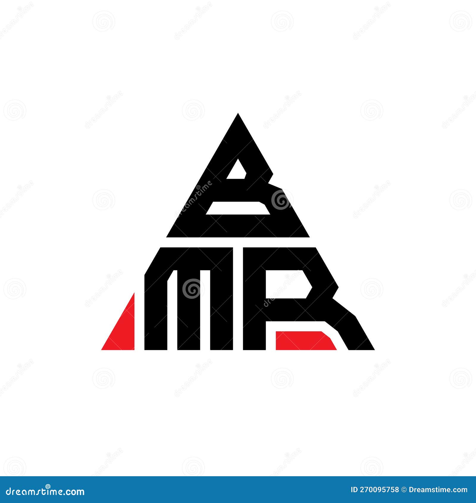 BMR Triangle Letter Logo Design With Triangle Shape. BMR Triangle Logo ...