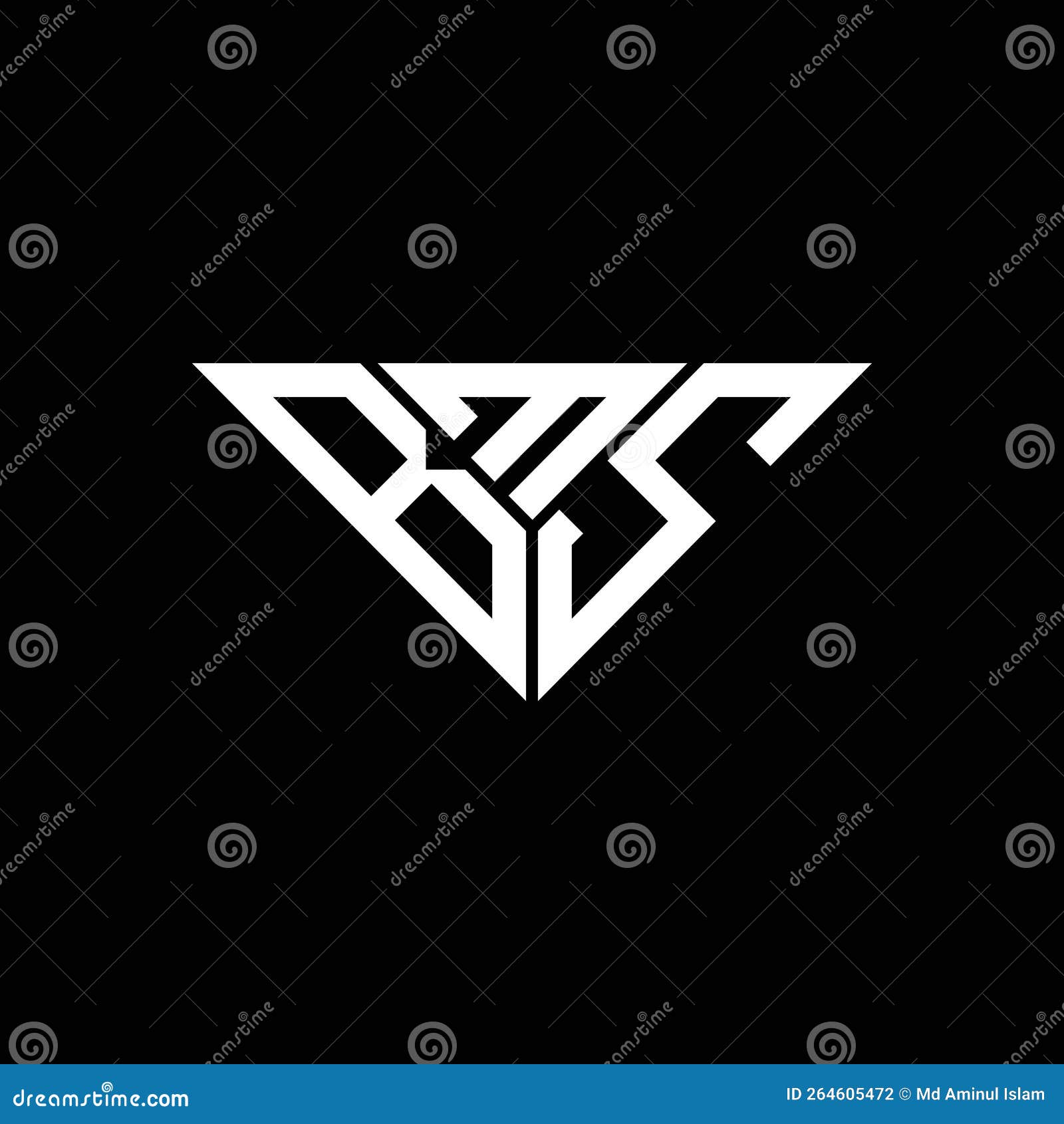 BMS Letter Logo Creative Design with Vector Graphic, Stock Vector ...