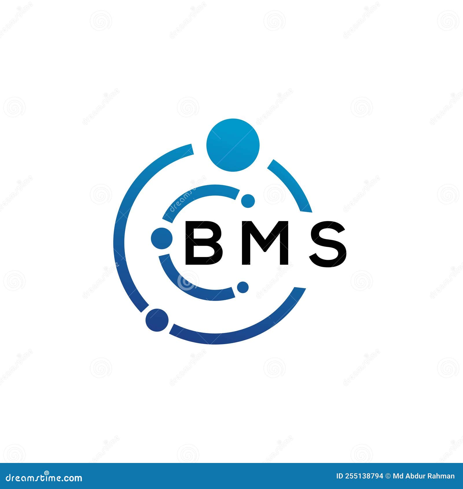 BMS Letter Logo Design On White Background. BMS Creative Initials ...