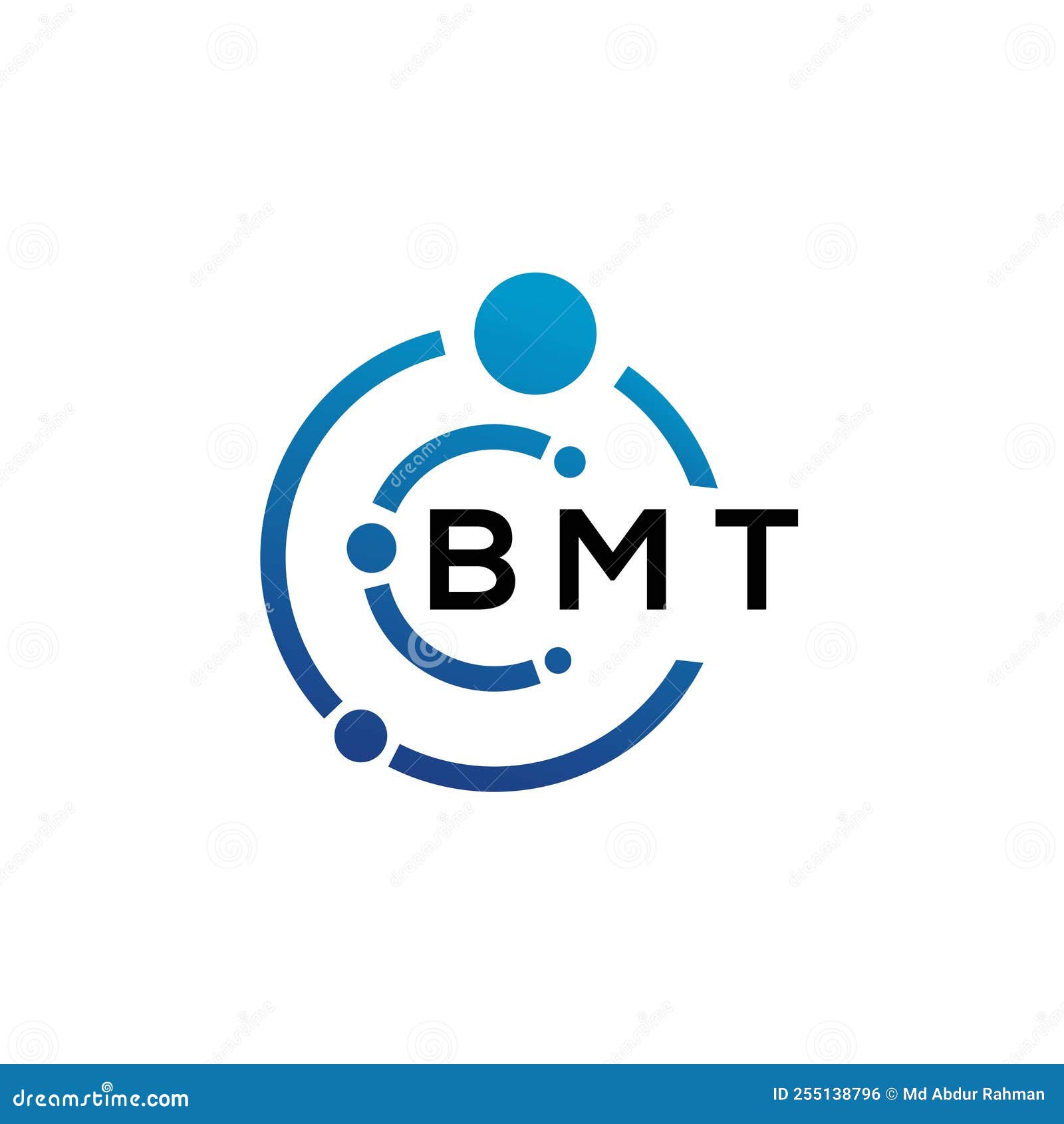 BMT Letter Logo Design on White Background. BMT Creative Initials ...