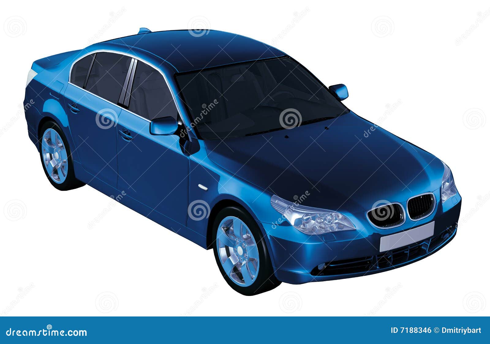 BMW blauwe 5 reeksen stock illustratie. Illustration of reeks - 7188346