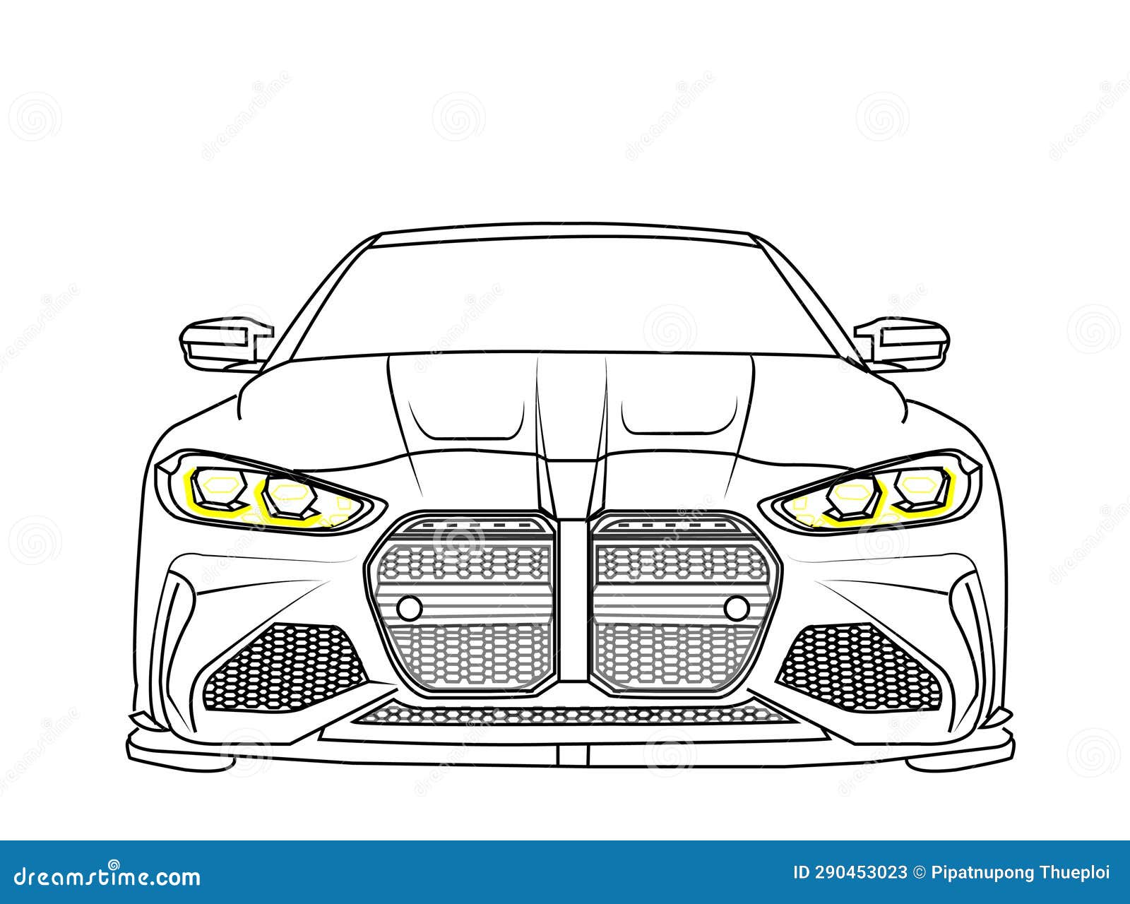 BMW M4 stock illustration. Illustration of line, transportation - 290453023