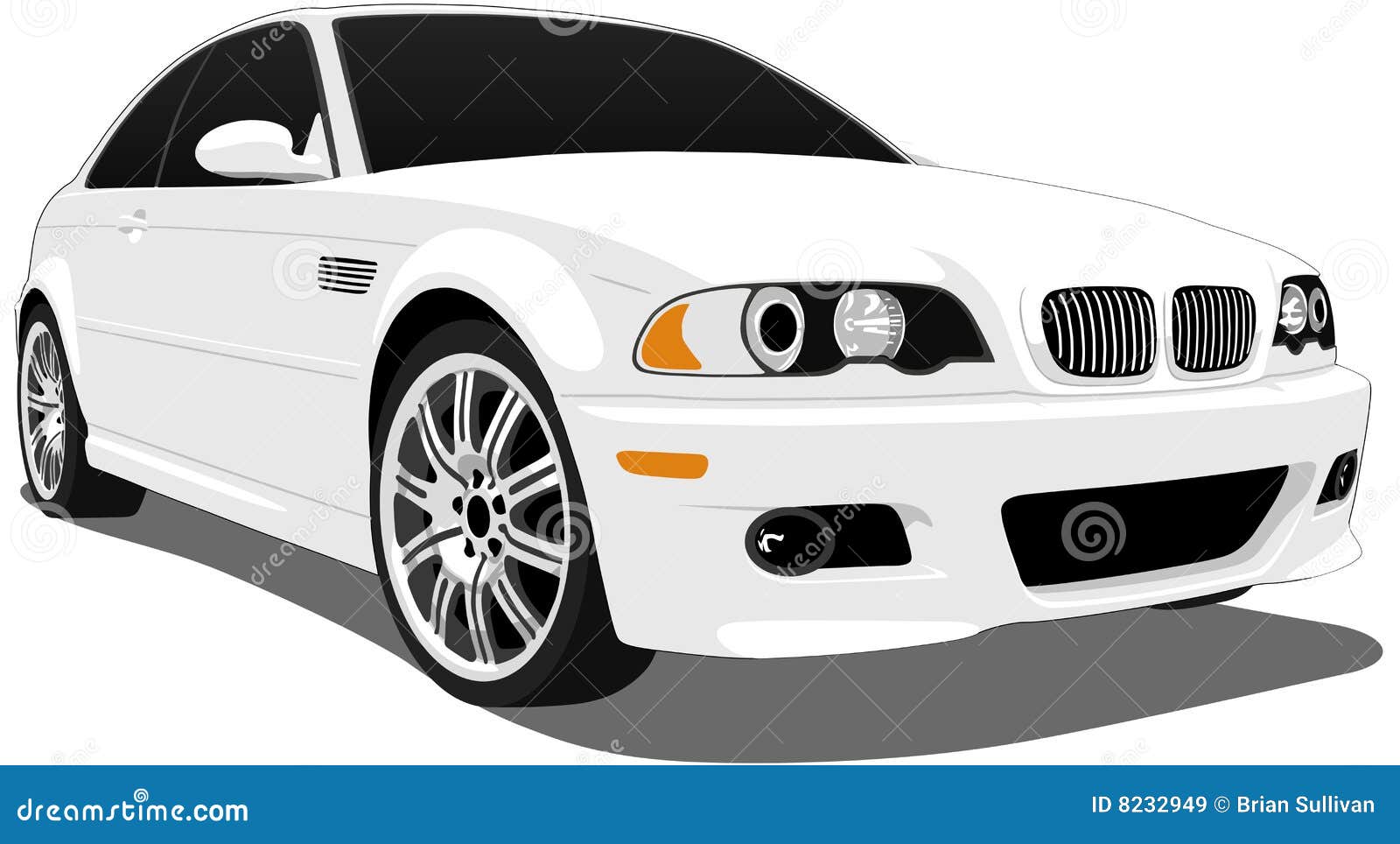BMW M5 vector illustratie. Illustration of zilver, modern - 8232949
