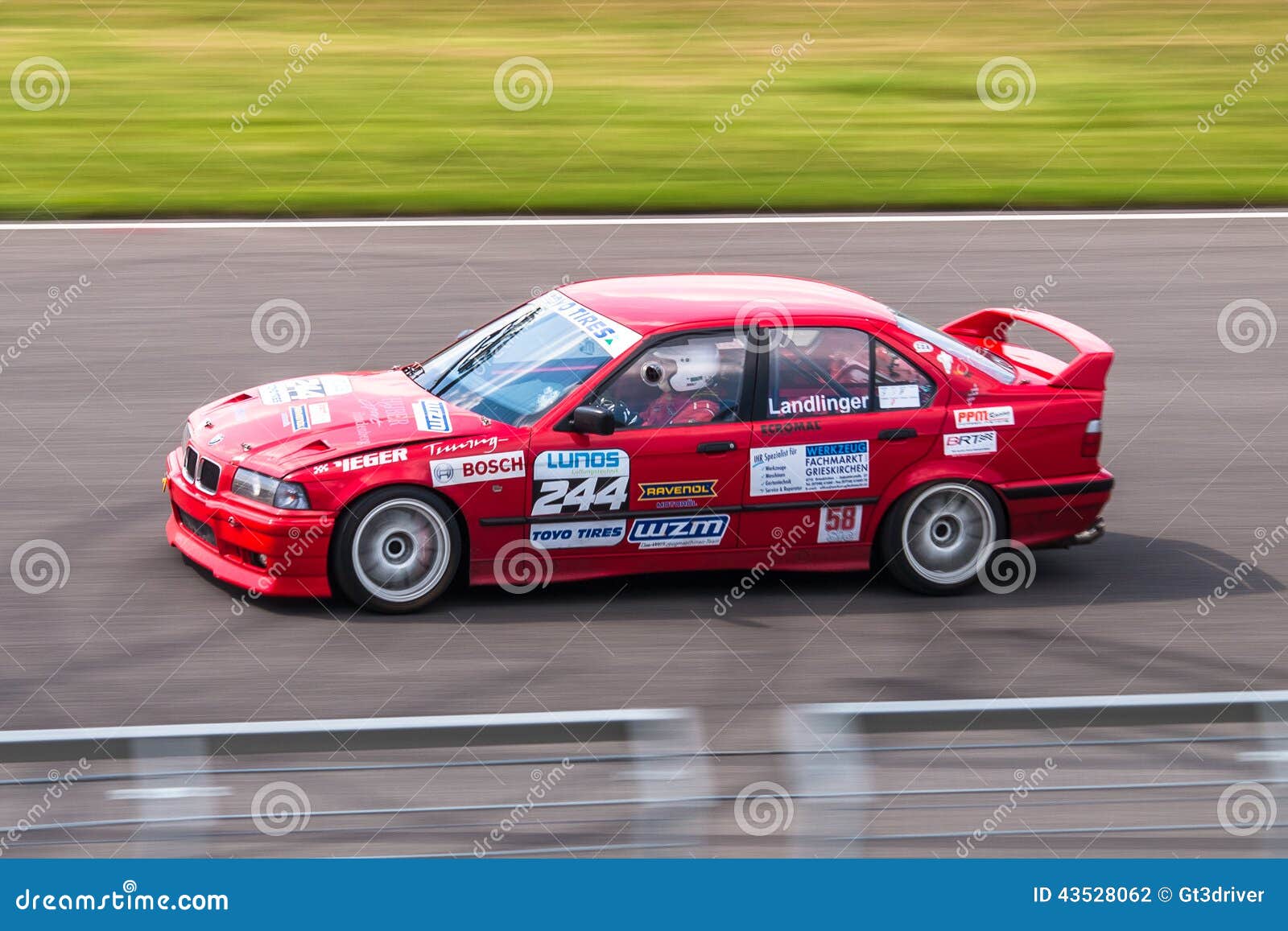 BMW Rennwagen mit 3 Reihen redaktionelles stockfotografie. Bild von ...