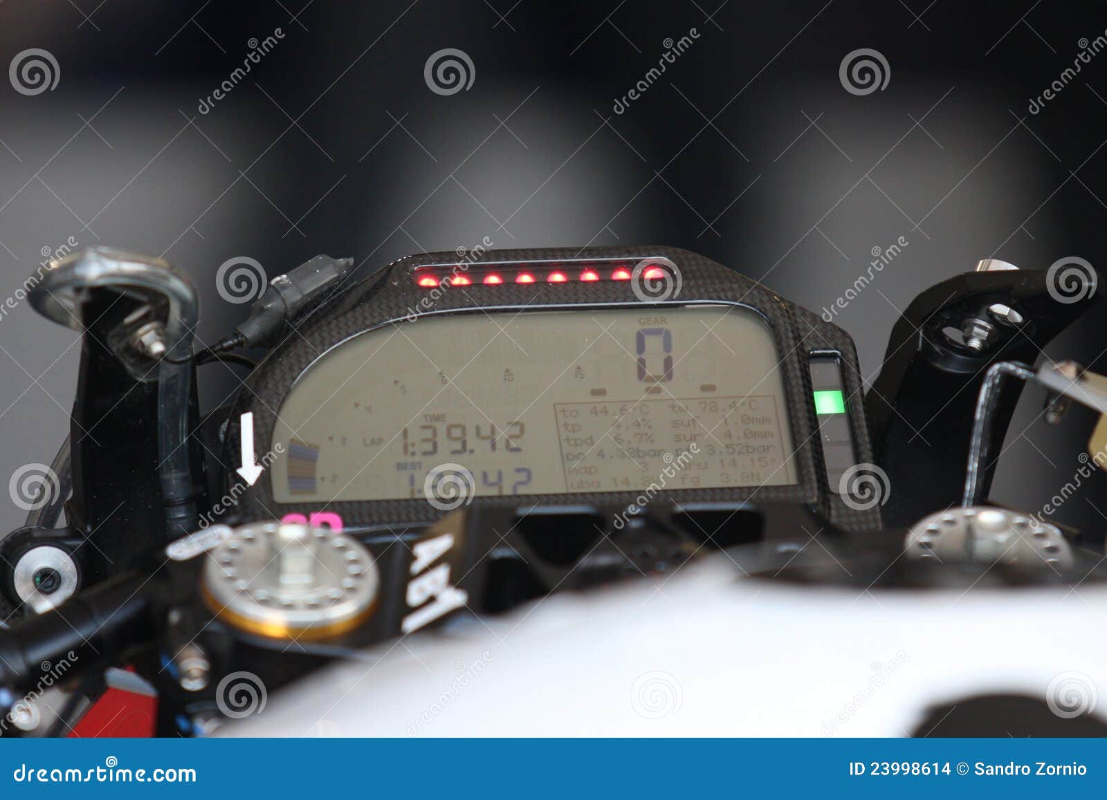 Cockpit Display With Weather Radar And Speedometer Royalty-Free Stock ...