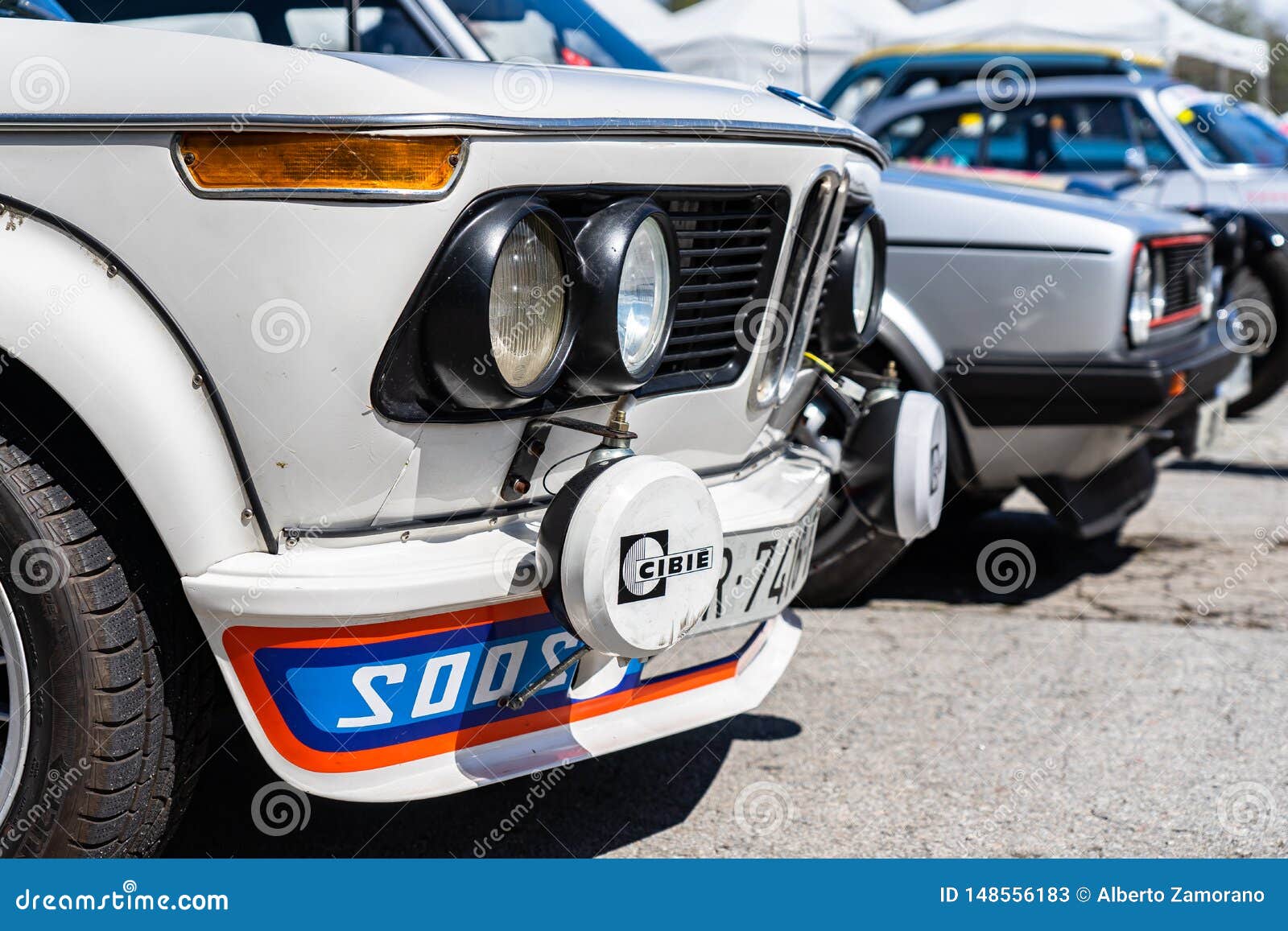 BMW 2002 TI in Montjuic Spirit Barcelona Circuit Car Show Editorial ... BMW 2002 TI in Montjuic Spirit Barcelona Circuit Car Show Editorial ...