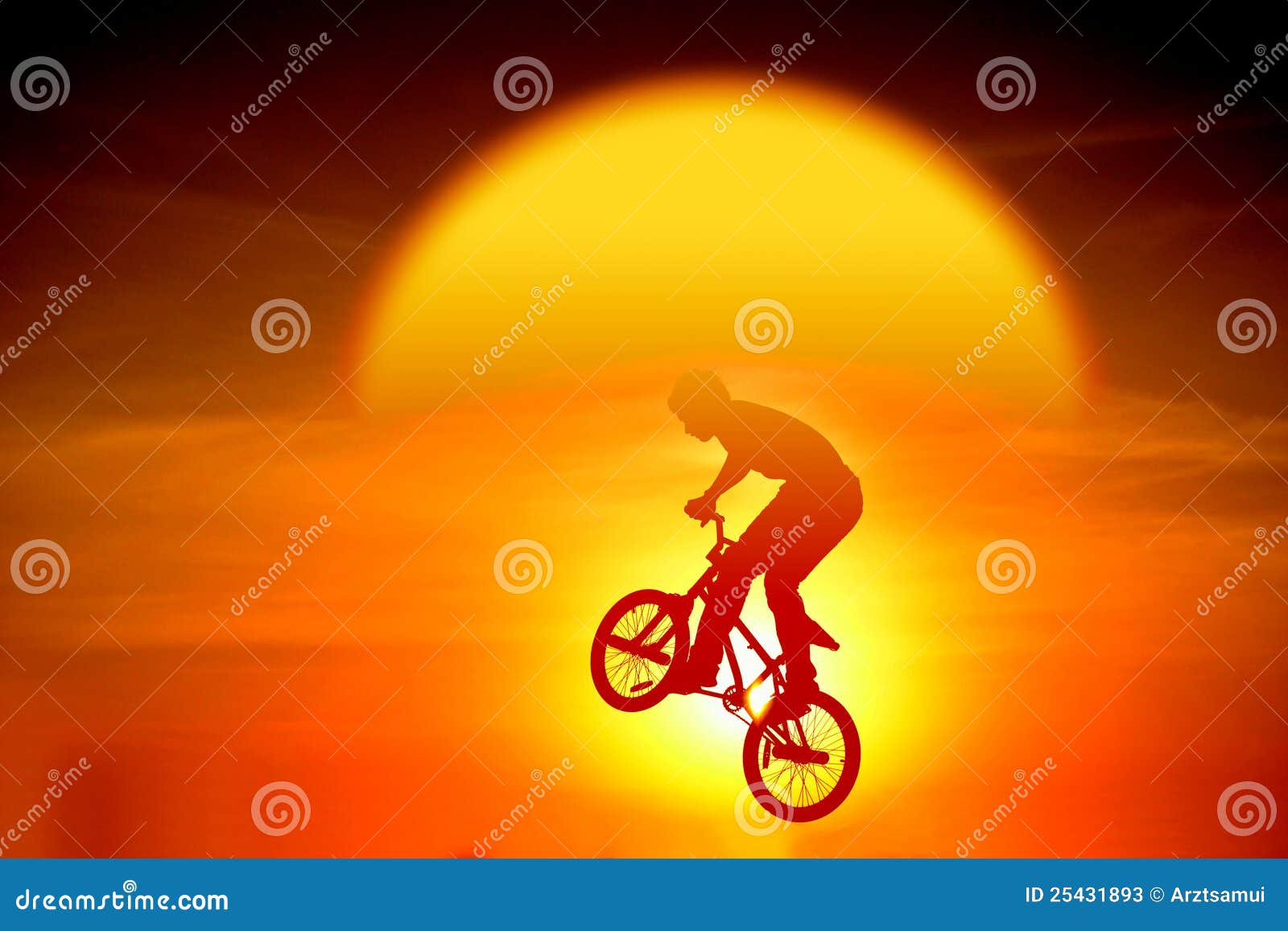 BMX action stock image. Image of pedals, nature, sunset - 25431893