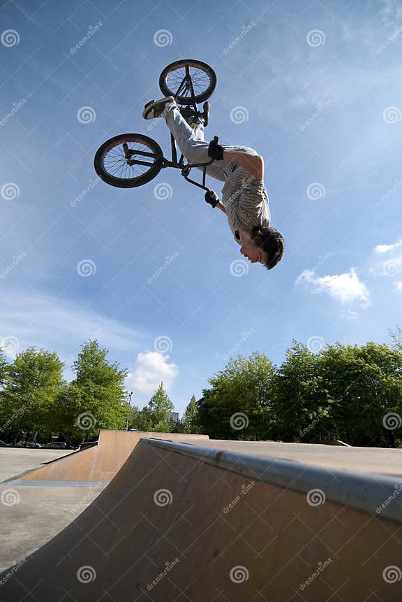 BMX Back Flip stock photo. Image of person, sports, bike - 14324644