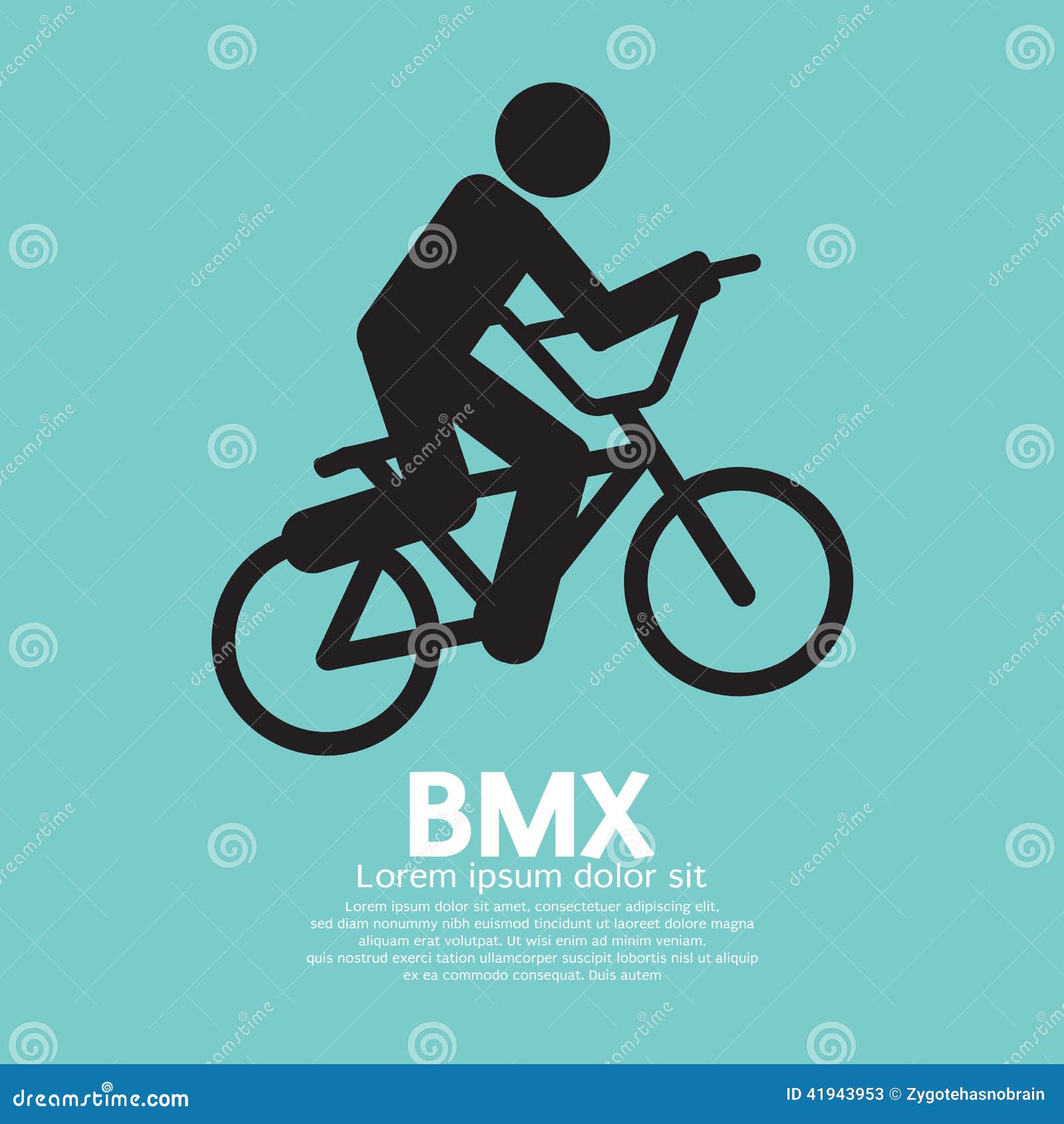 BMX Bicycle Sign stock vector. Illustration of young - 41943953