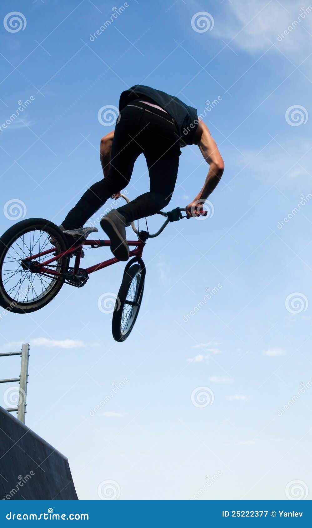 BMX bicycler over ramp stock image. Image of dangerous - 25222377