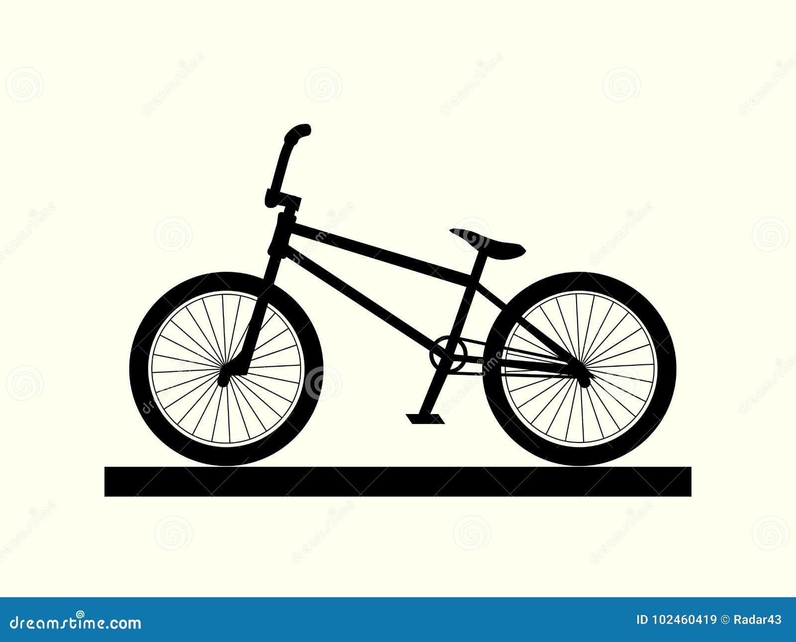 BMX bike silhouette stock vector. Illustration of graphic - 102460419