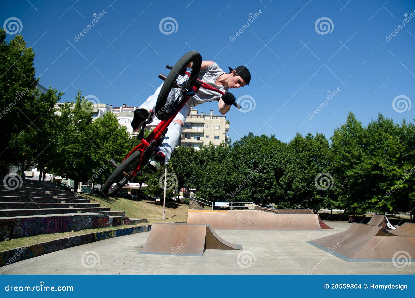 BMX Bike Stunt Table Top stock photo. Image of male, action - 20559304