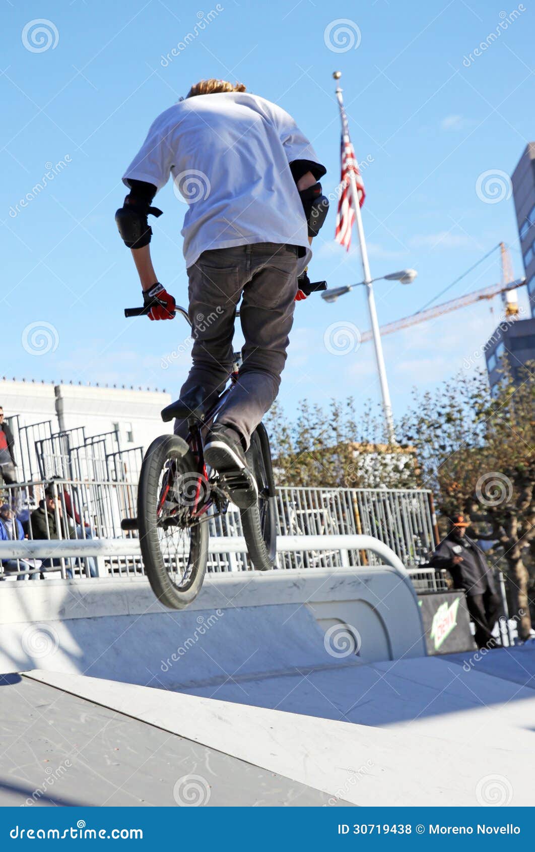 BMX bike stock photo. Image of risk, high, blue, action - 30719438
