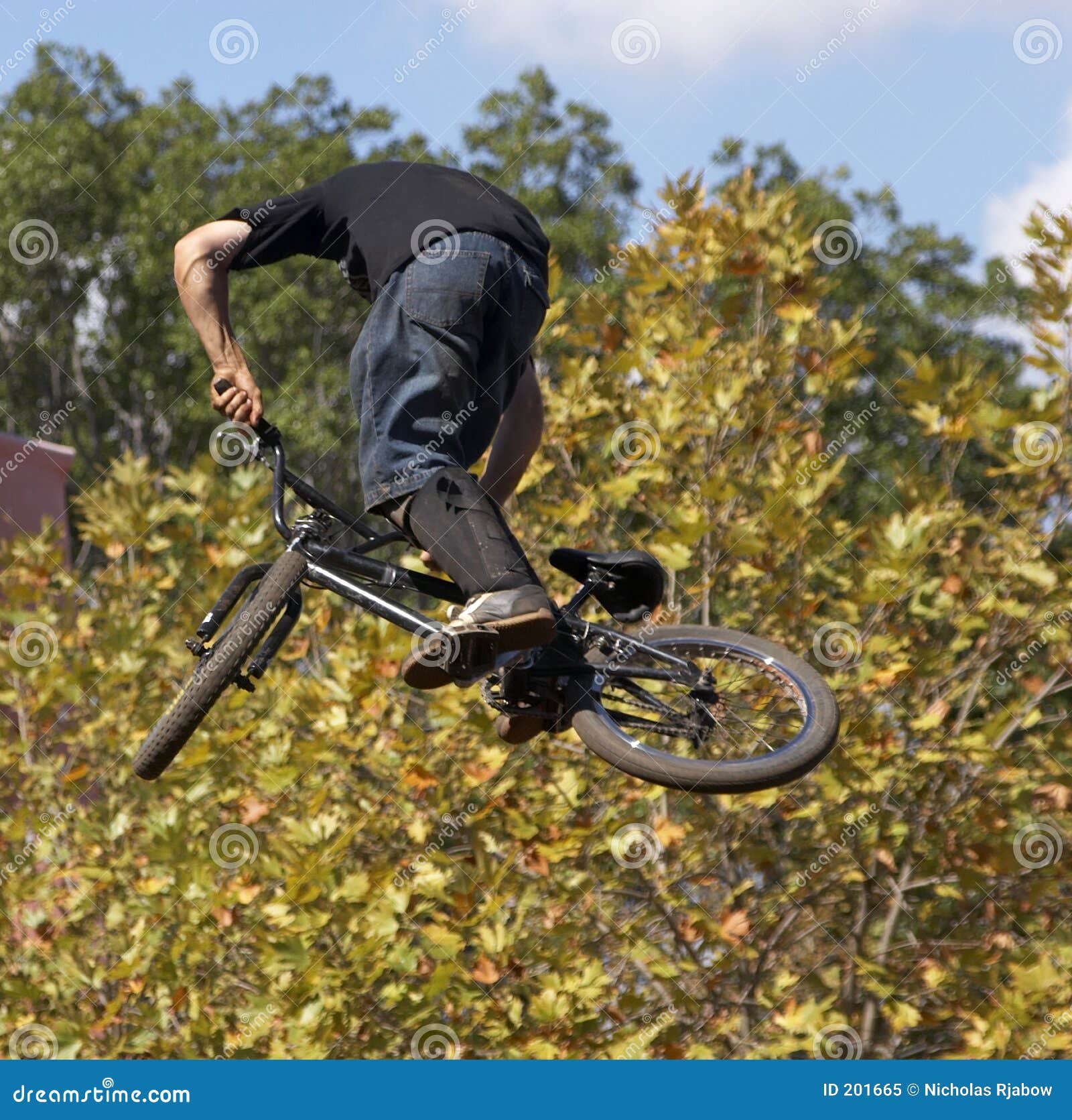 BMX Biker stock image. Image of sport, trees, biker, tires - 201665