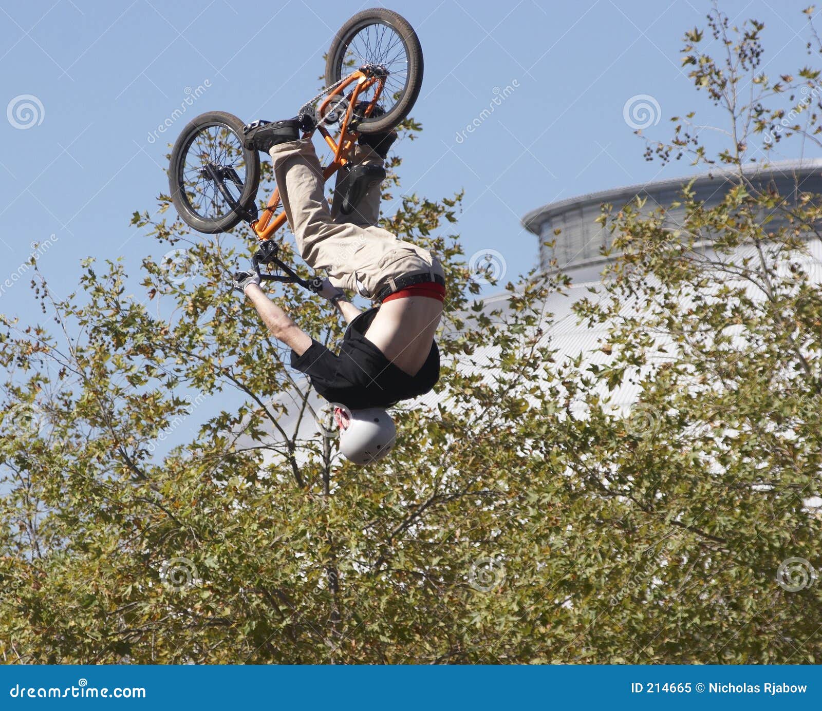BMX Biker stock image. Image of frame, rider, airborne - 214665