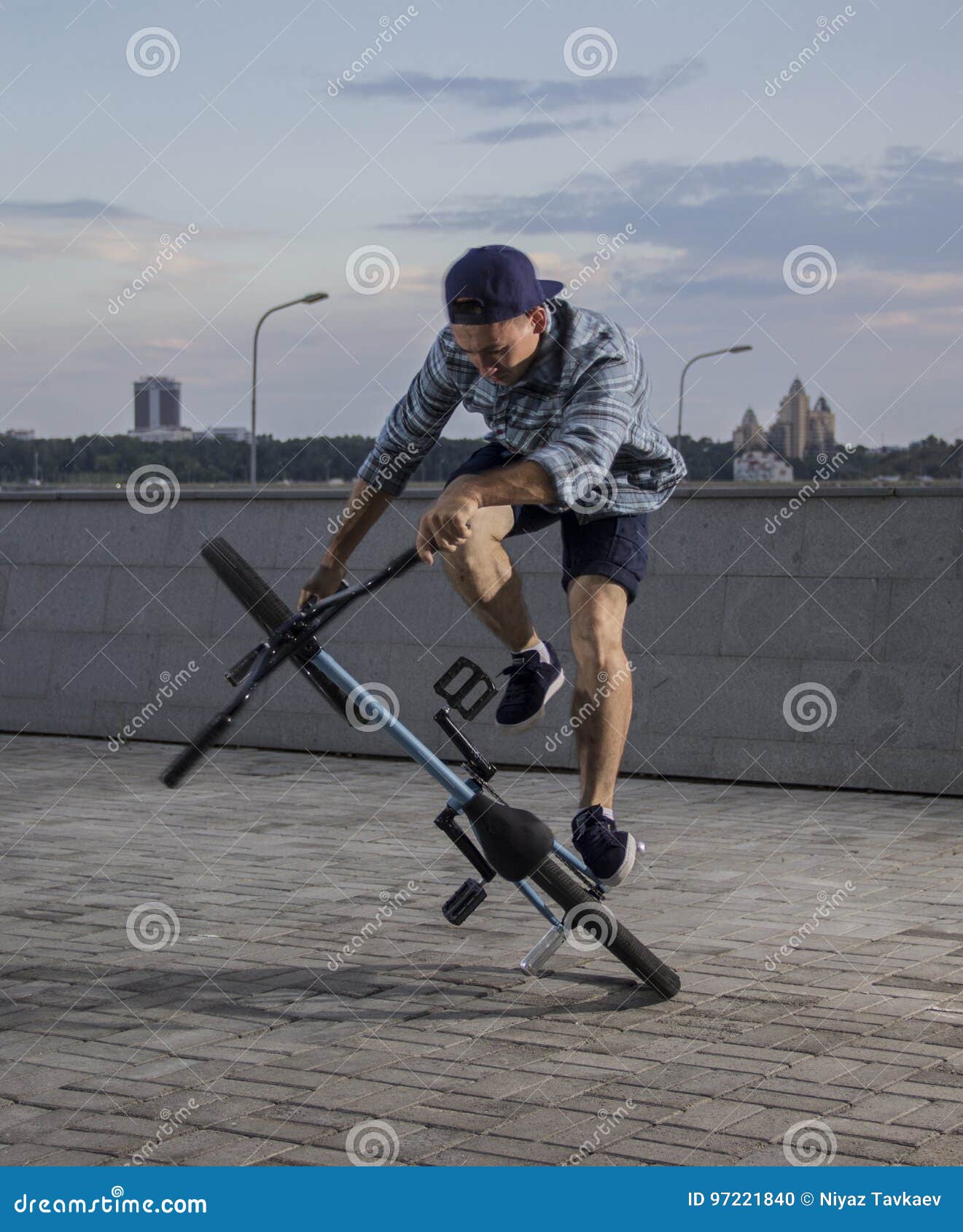 Bmx Freestyle. a Man on Bmx Doing Tricks. Stock Photo - Image of jung ...
