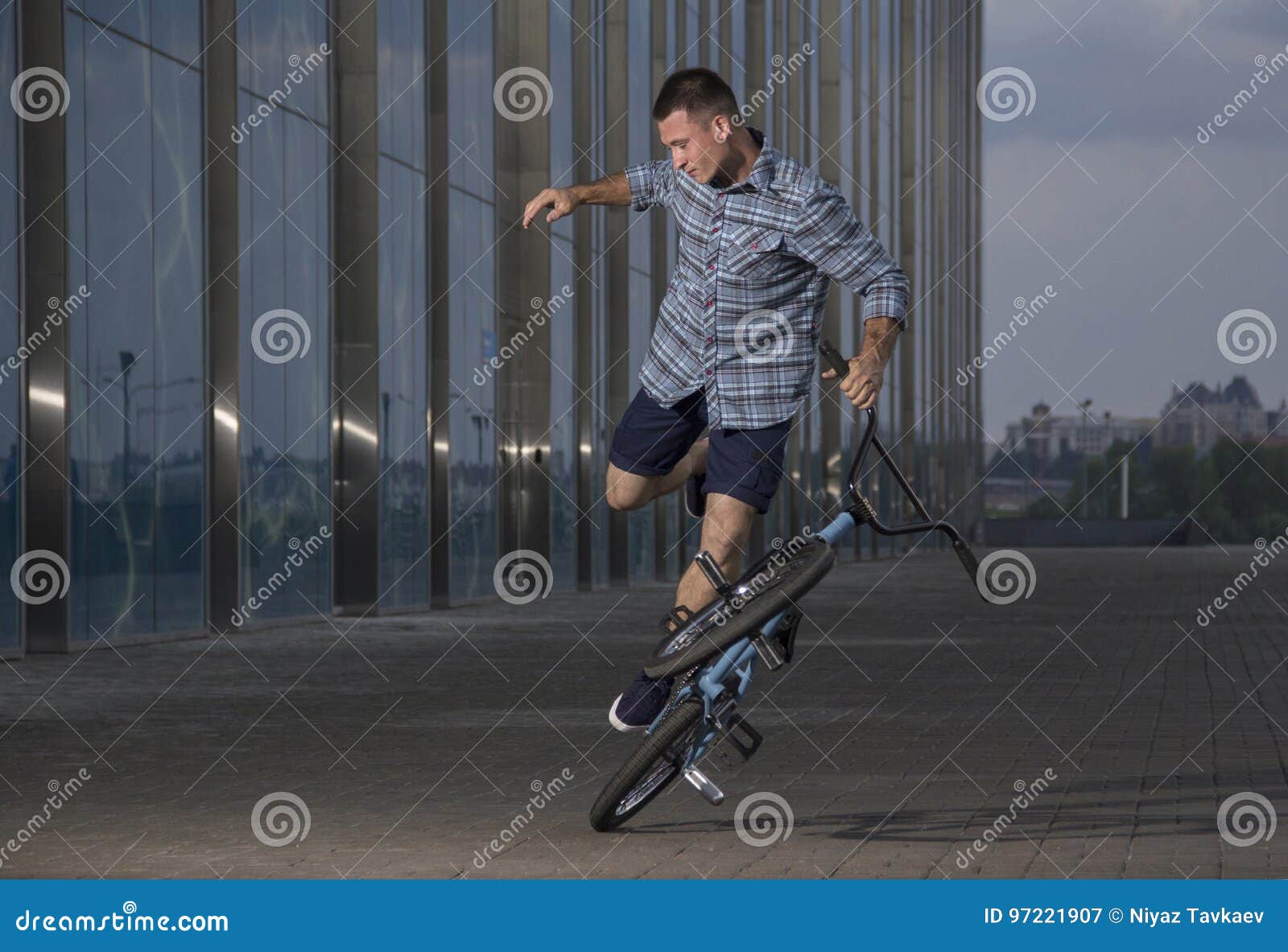 Bmx Freestyle. a Man on Bmx Doing Tricks. Stock Image - Image of ...