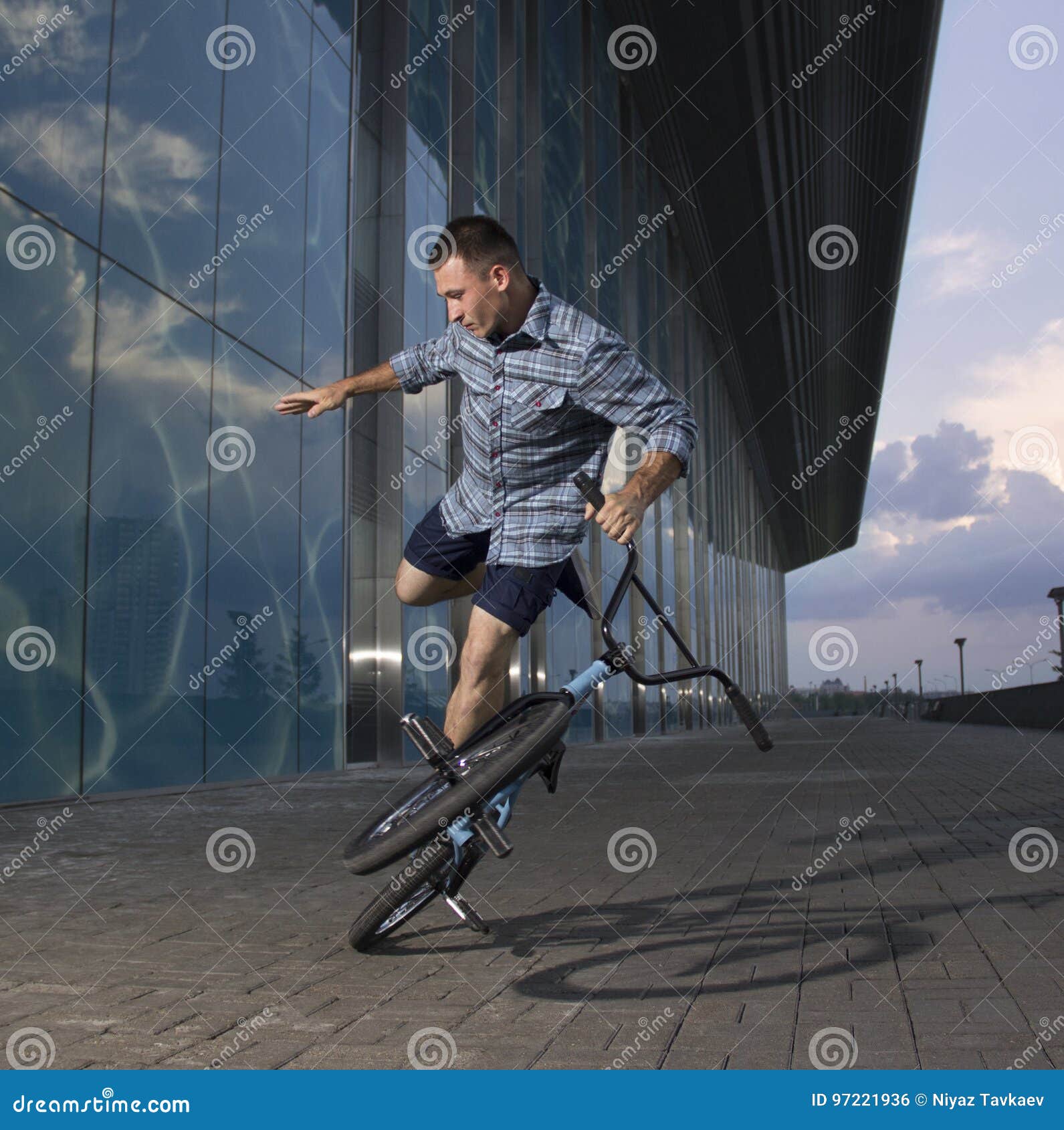 Bmx Freestyle. a Man on Bmx Doing Tricks. Stock Photo - Image of ...