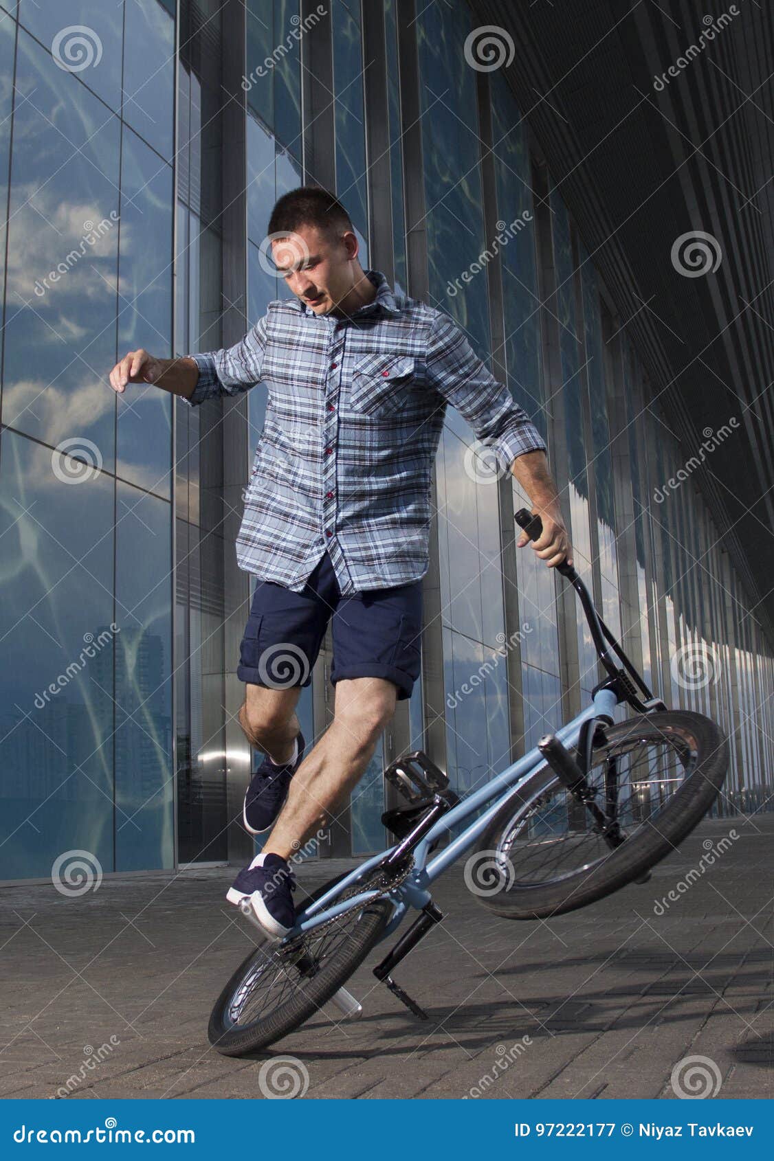 Bmx Freestyle. a Man on Bmx Doing Tricks. Stock Image - Image of ...